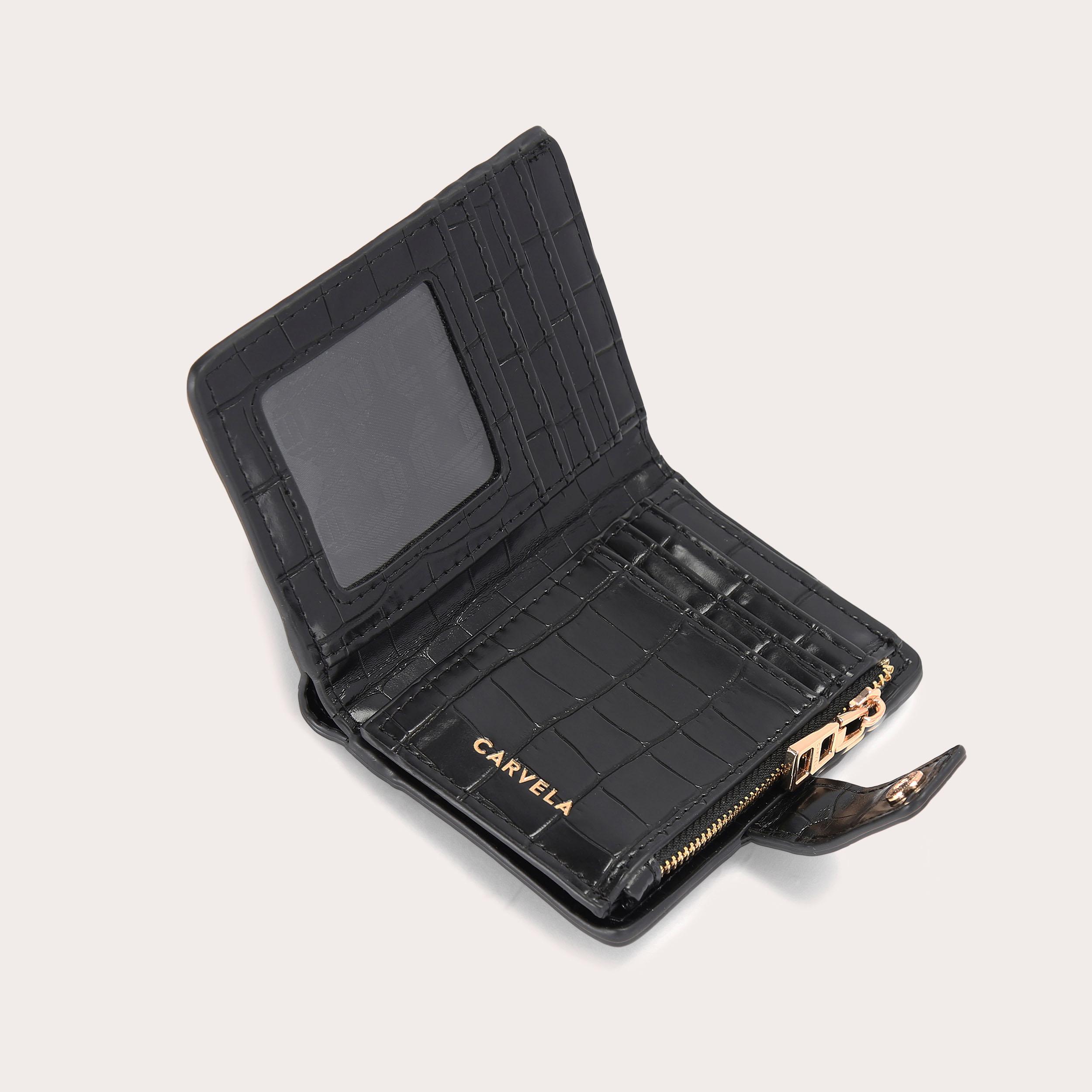 MANDY PURSE Black Croc Embossed Purse by CARVELA