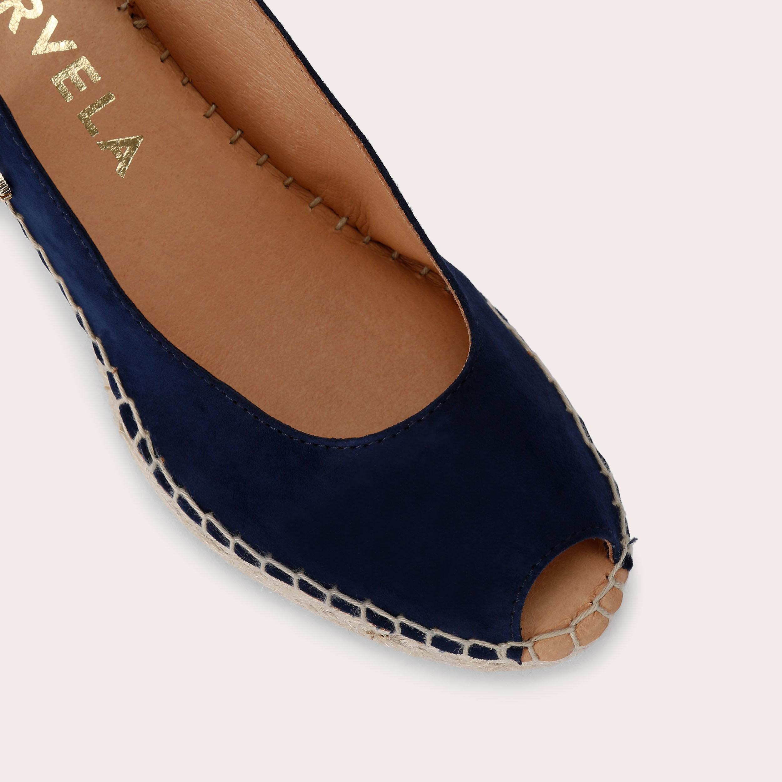 SHARON 2 Navy Suede Wedge Heels by CARVELA COMFORT