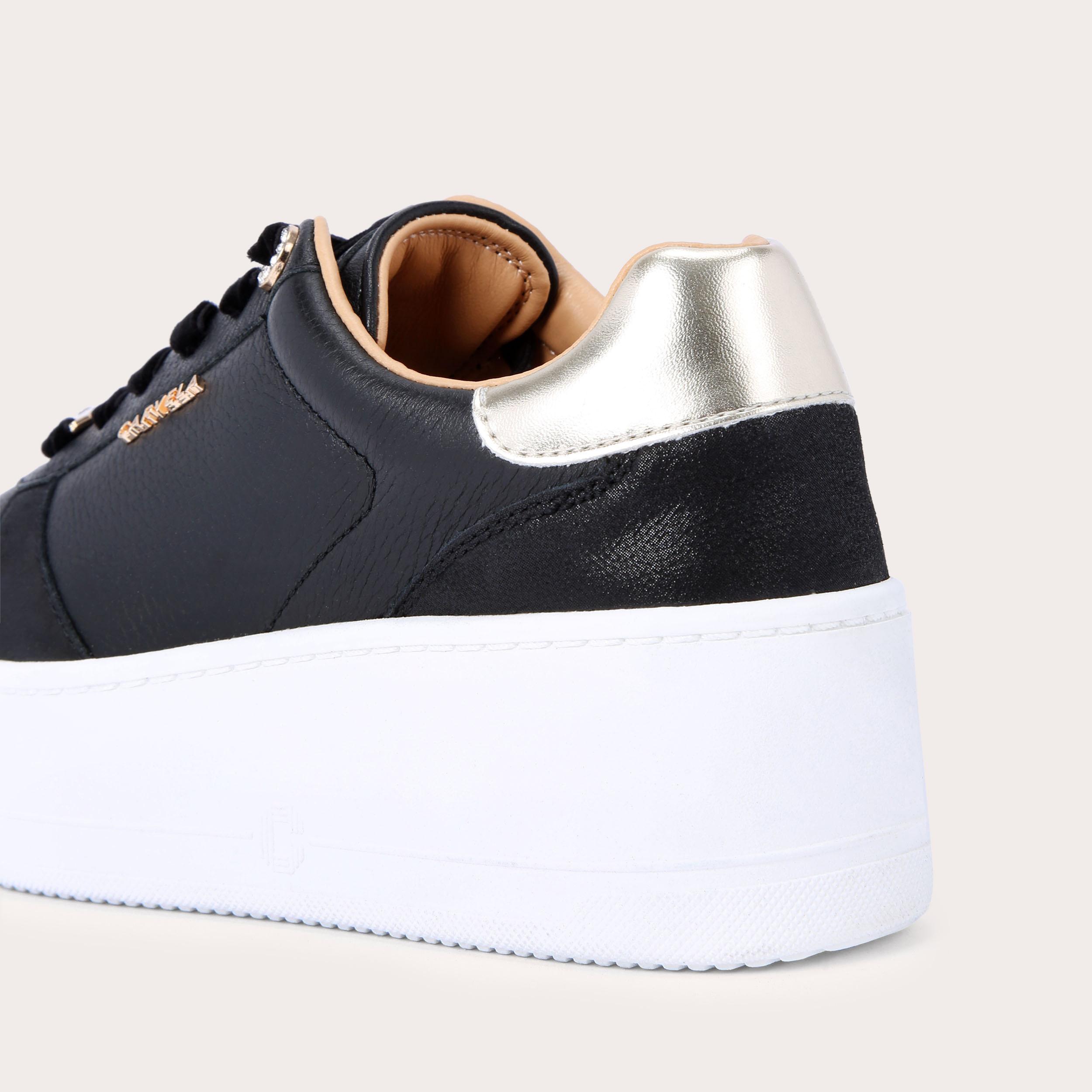 DISTRICT Black Leather Trainers by CARVELA