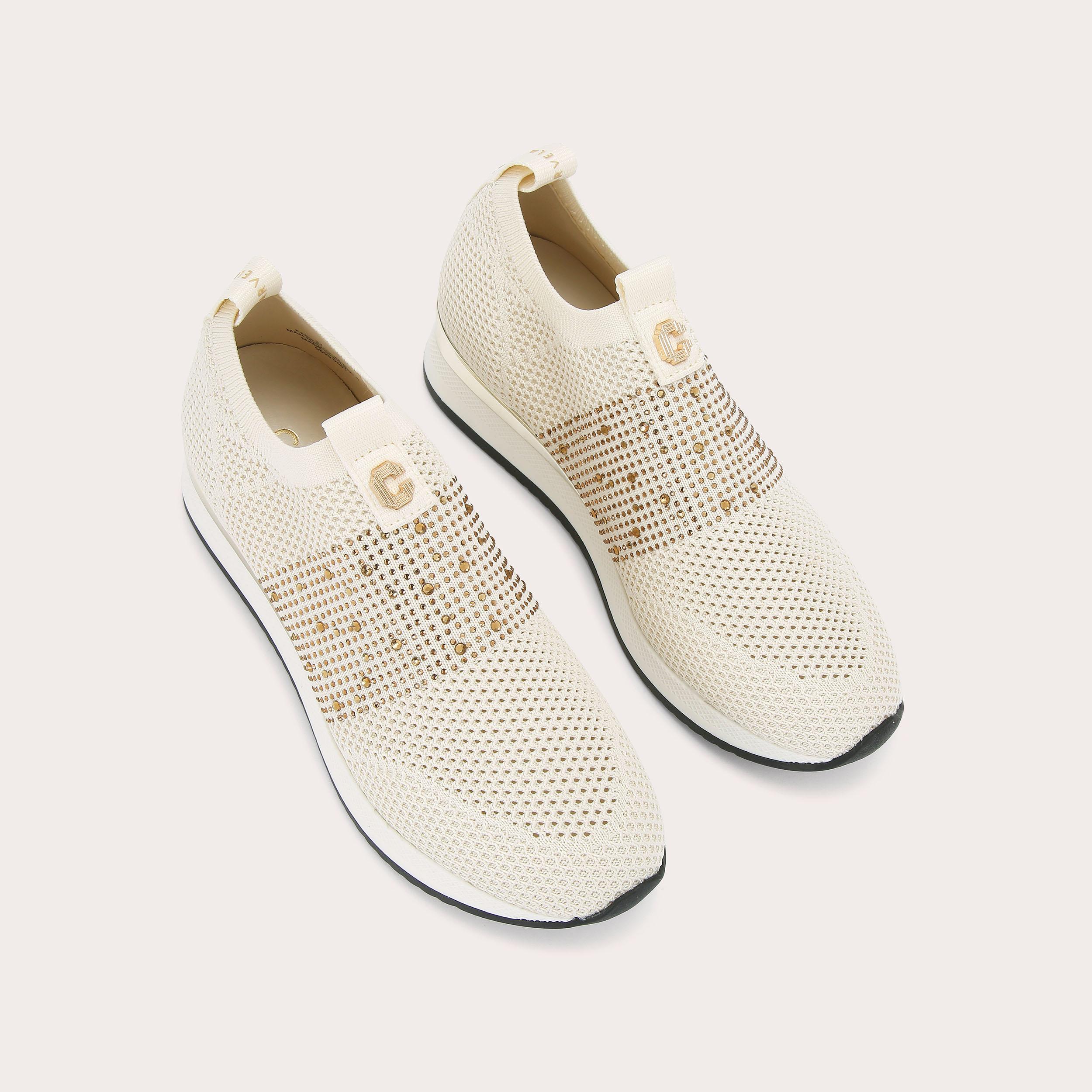 JANEIRO 2 Bone Knitted Trainer by CARVELA