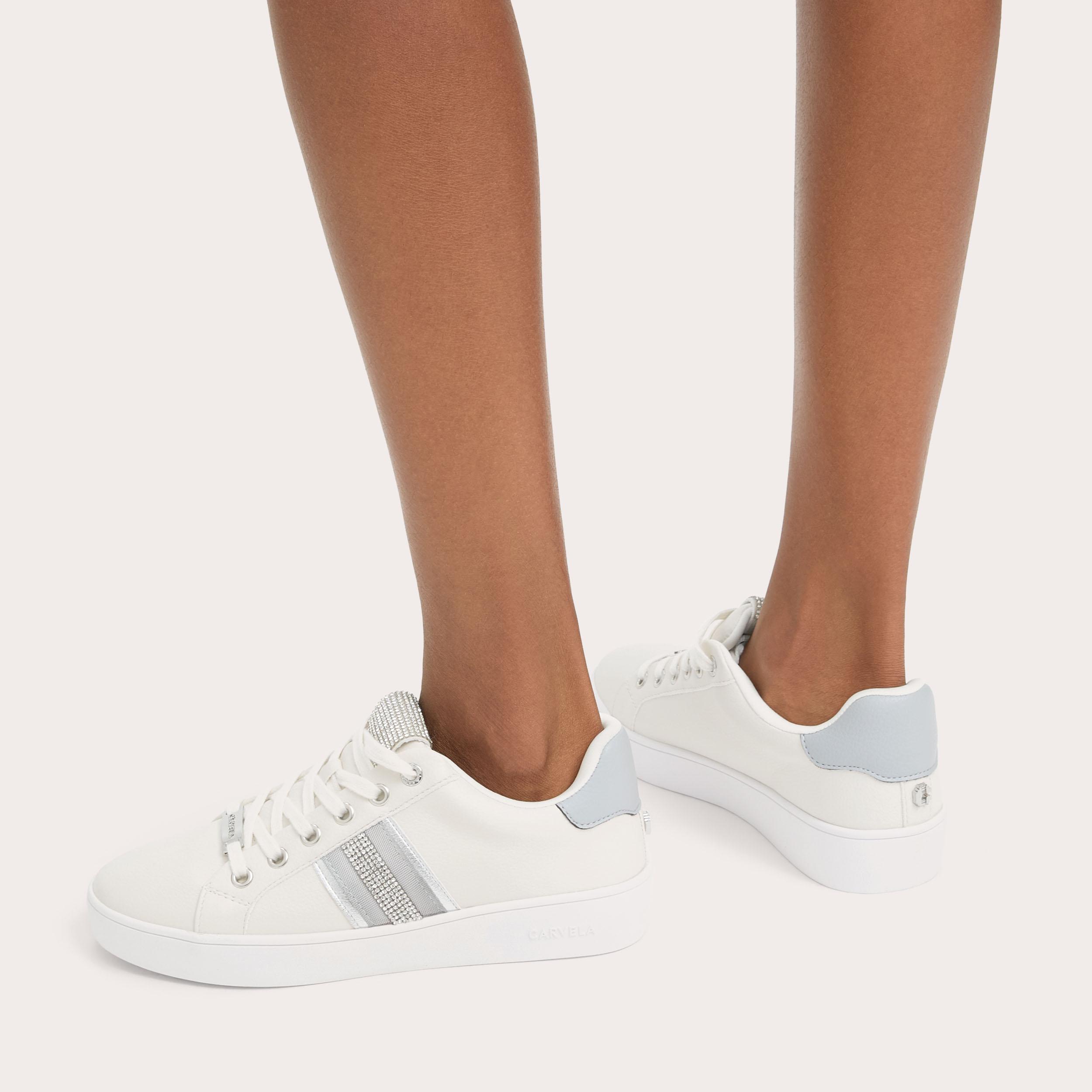 RAPID White Lace Up Trainer by CARVELA
