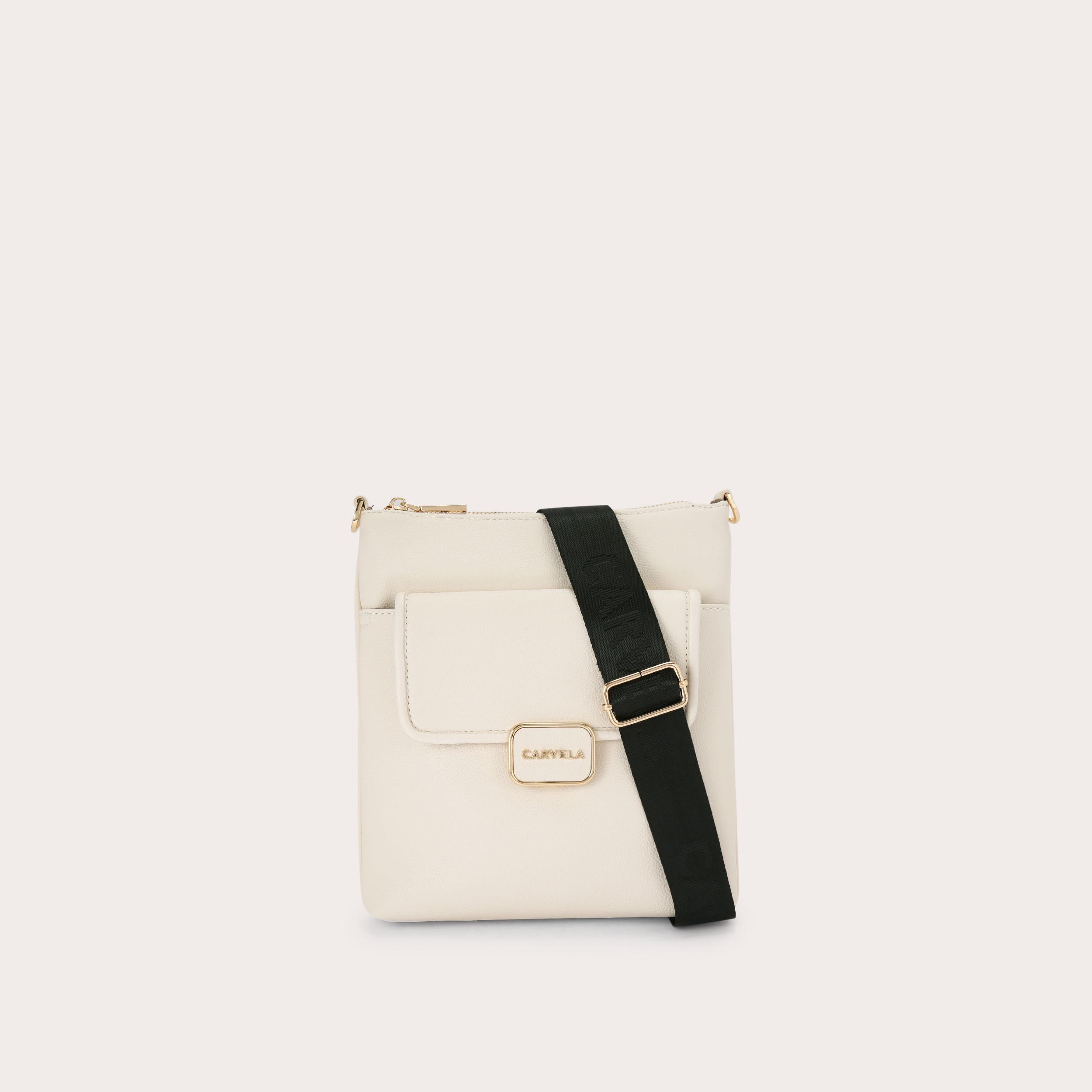 BOXY PASSPORT Bone Cross Body Bag by CARVELA