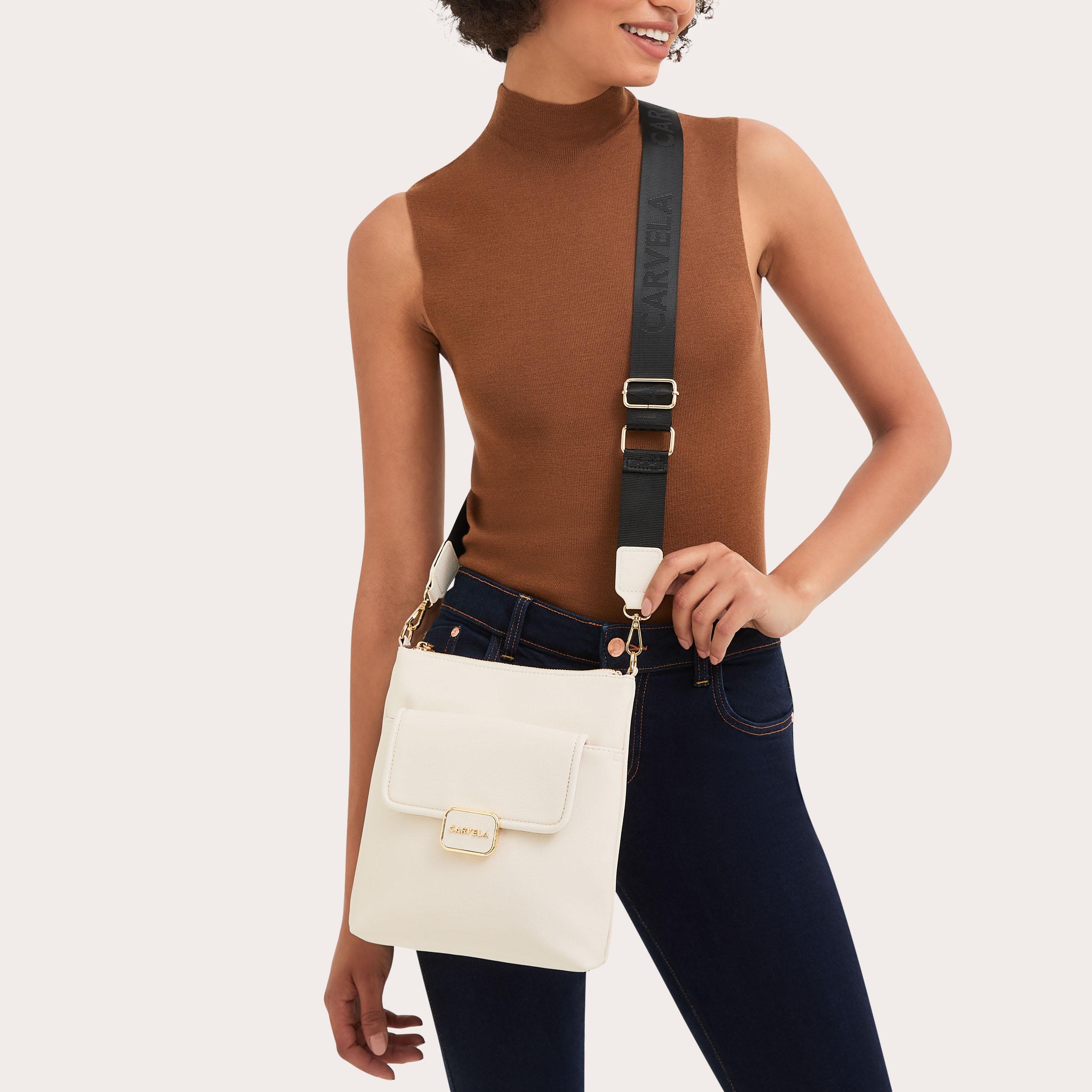 BOXY PASSPORT Bone Cross Body Bag by CARVELA