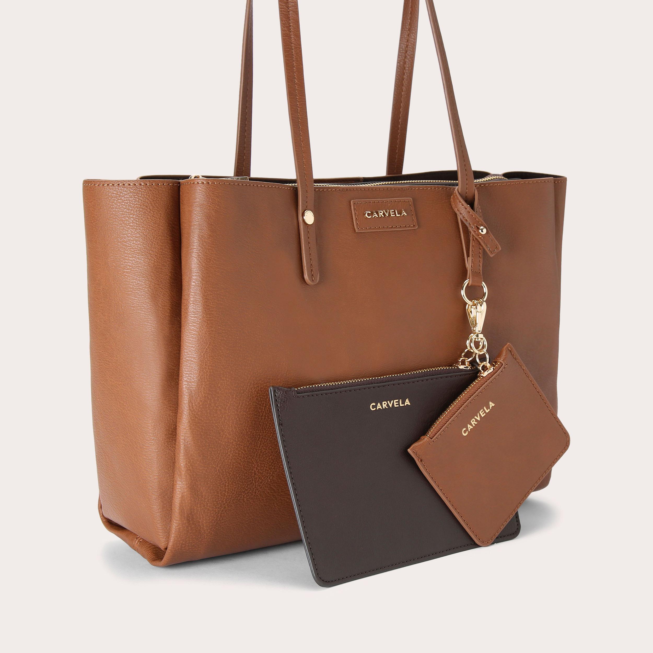 FREYA 2 Tan Tote Bag by CARVELA