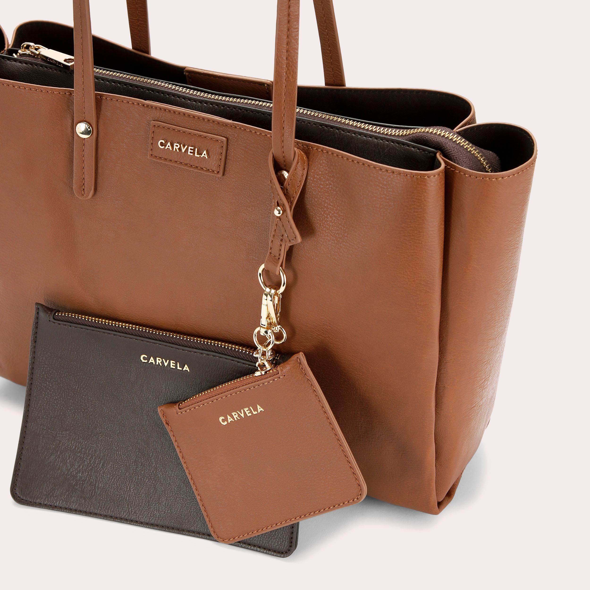 FREYA 2 Tan Tote Bag by CARVELA