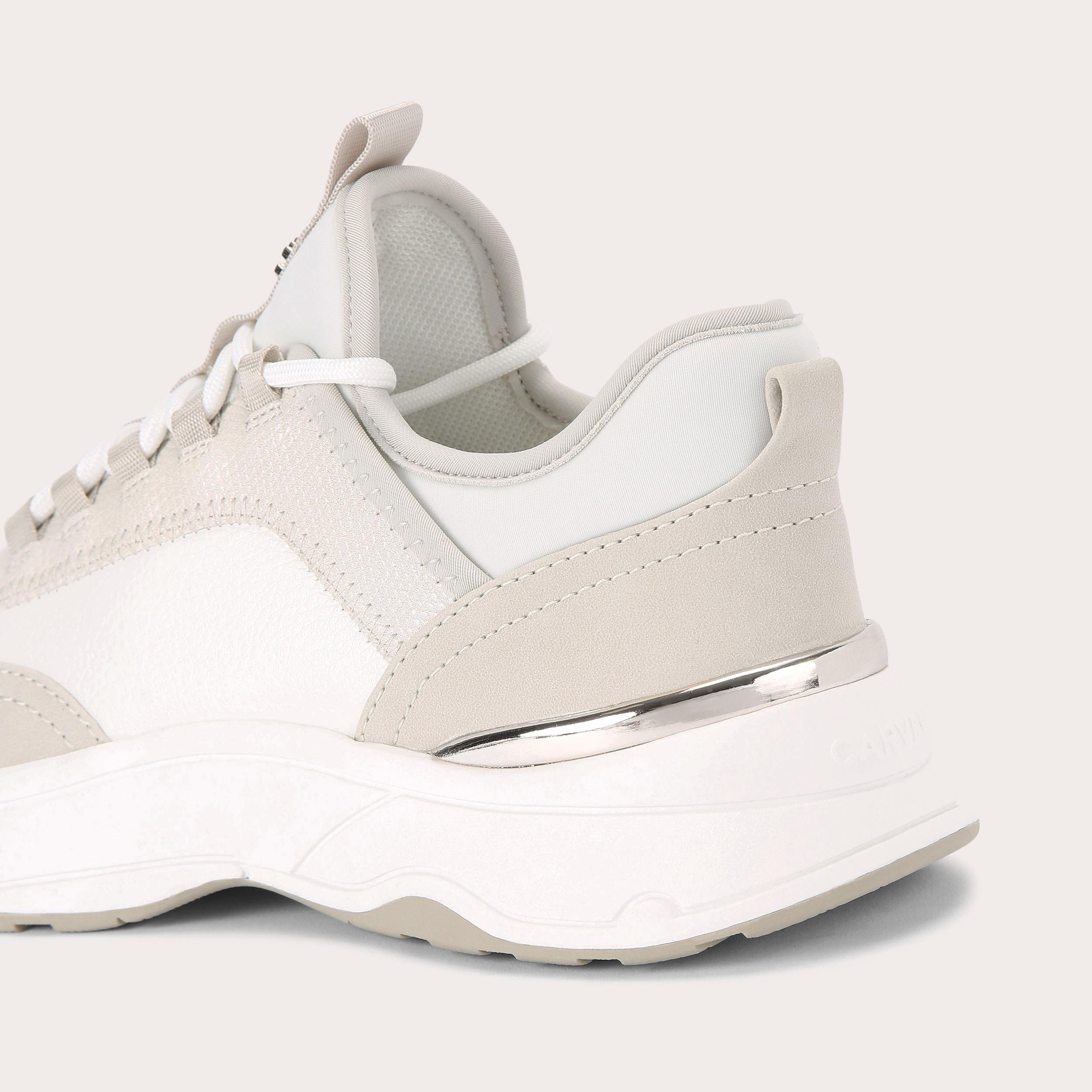 SWIFT RUNNER White Lace Up Trainers by CARVELA