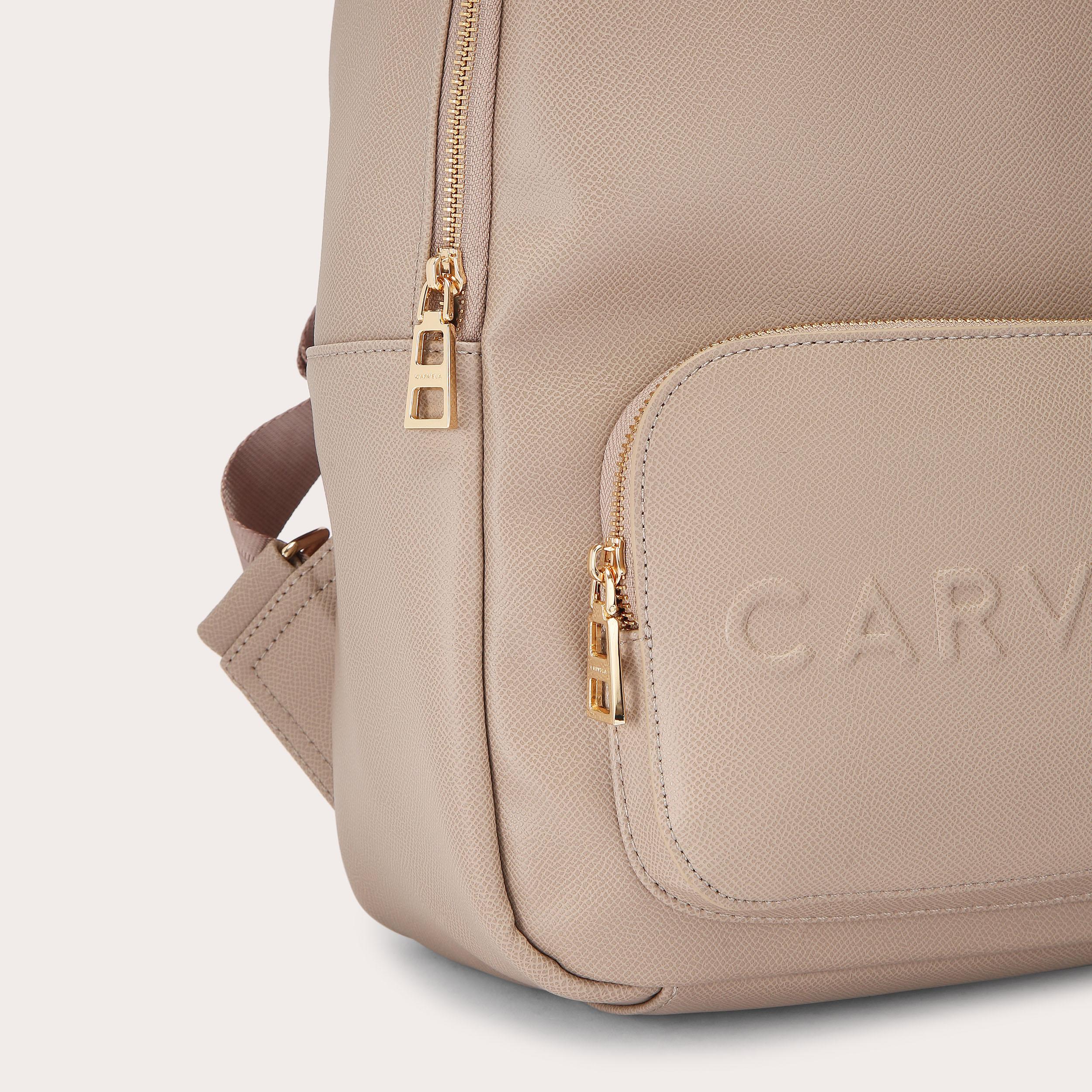 FRAME BACKPACK Taupe Backpack by CARVELA