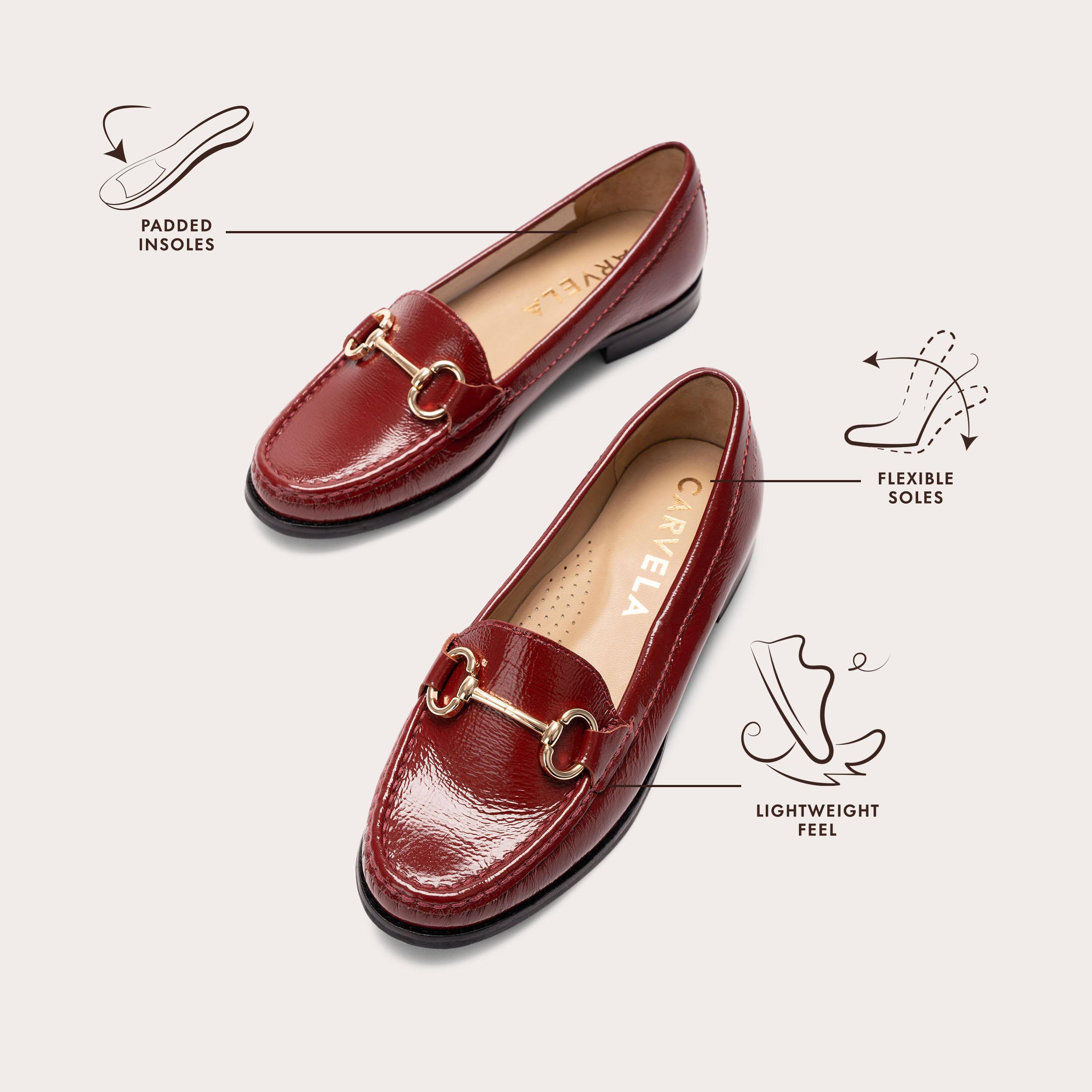 CLICK Red Slip On Loafer by CARVELA COMFORT