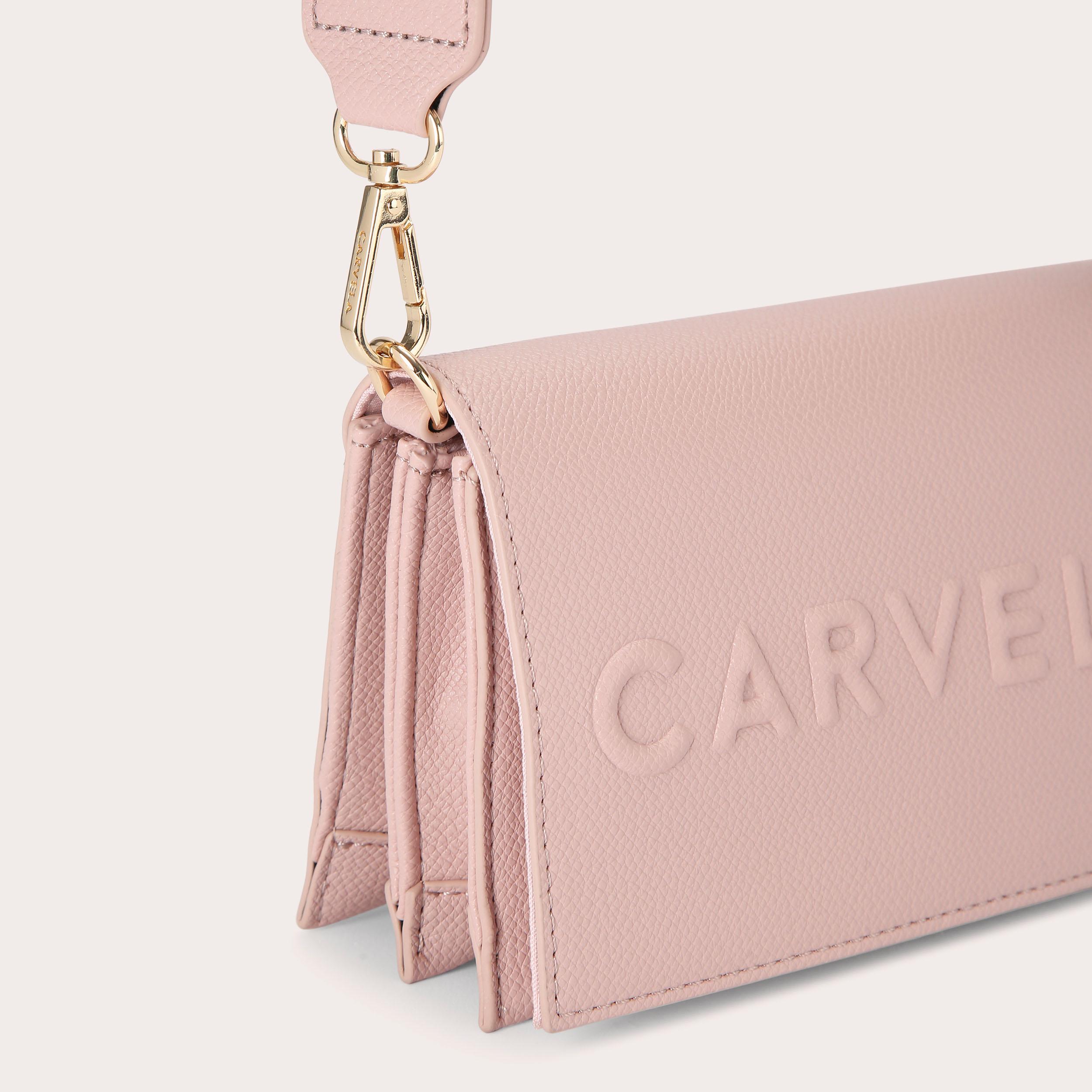FRAME WALLET X BODY Pink Cross Body Wallet by CARVELA