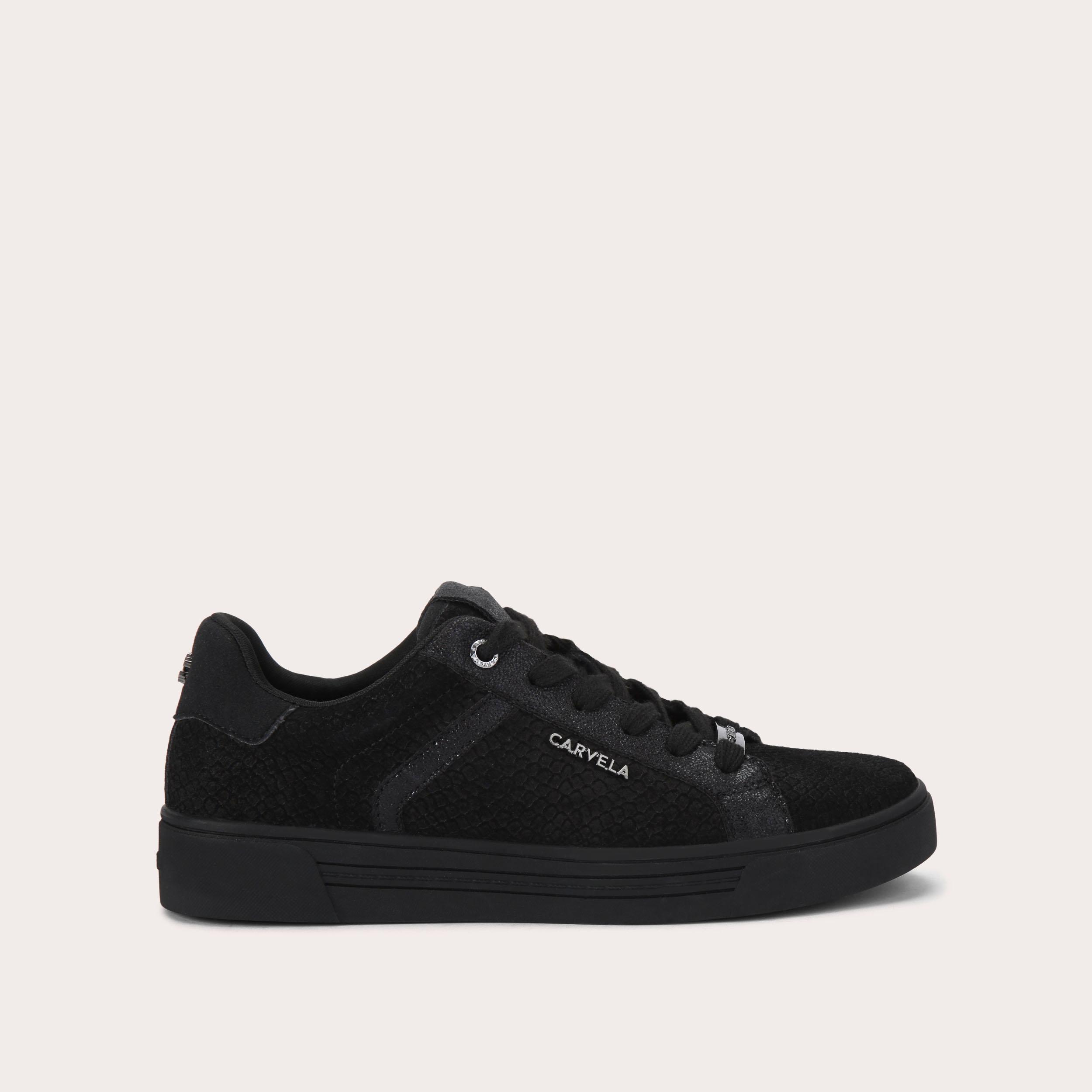 DAZE Black Textured Sneakers by CARVELA