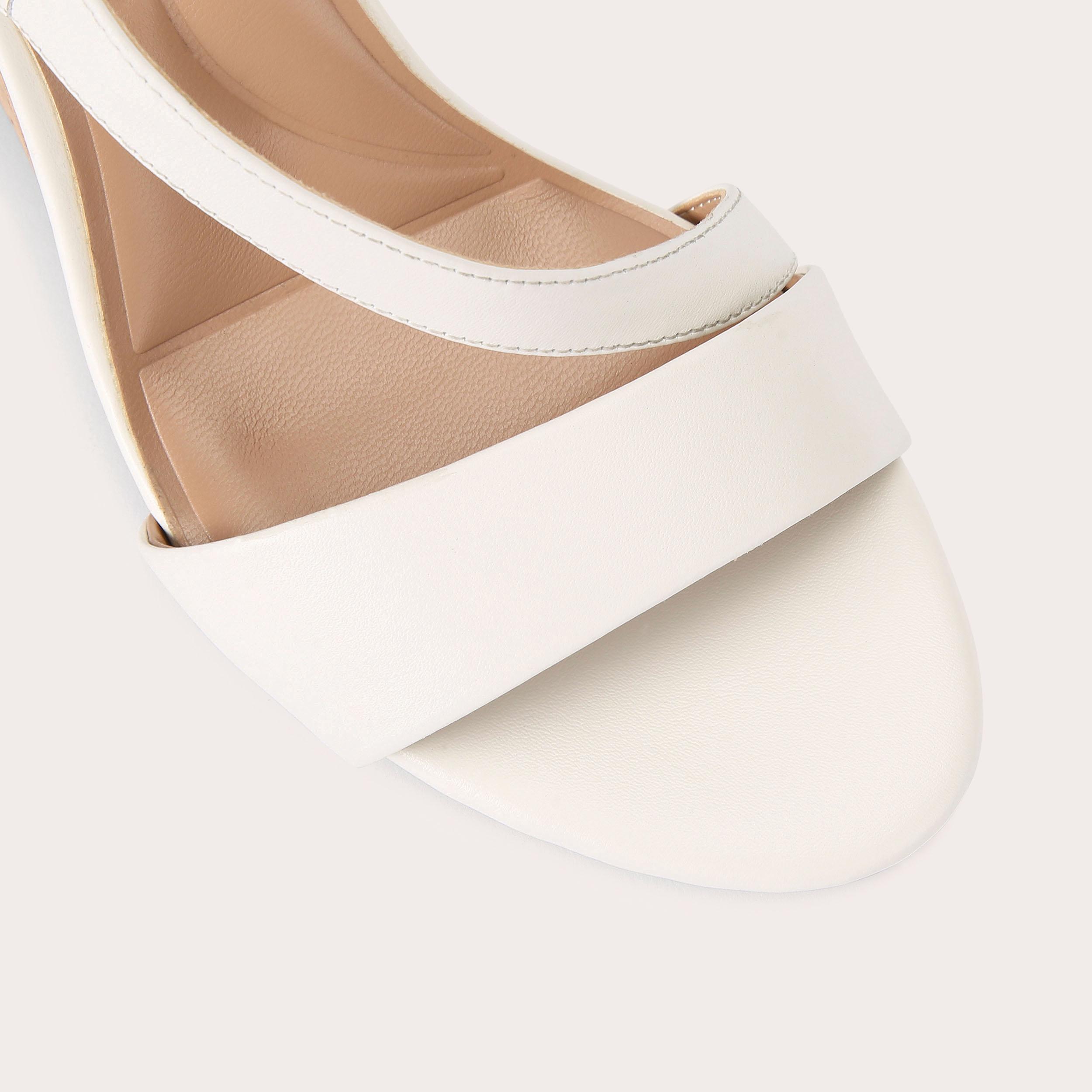 SYMMETRY WEDGE 75 Bone Leather Wedge Heels by CARVELA