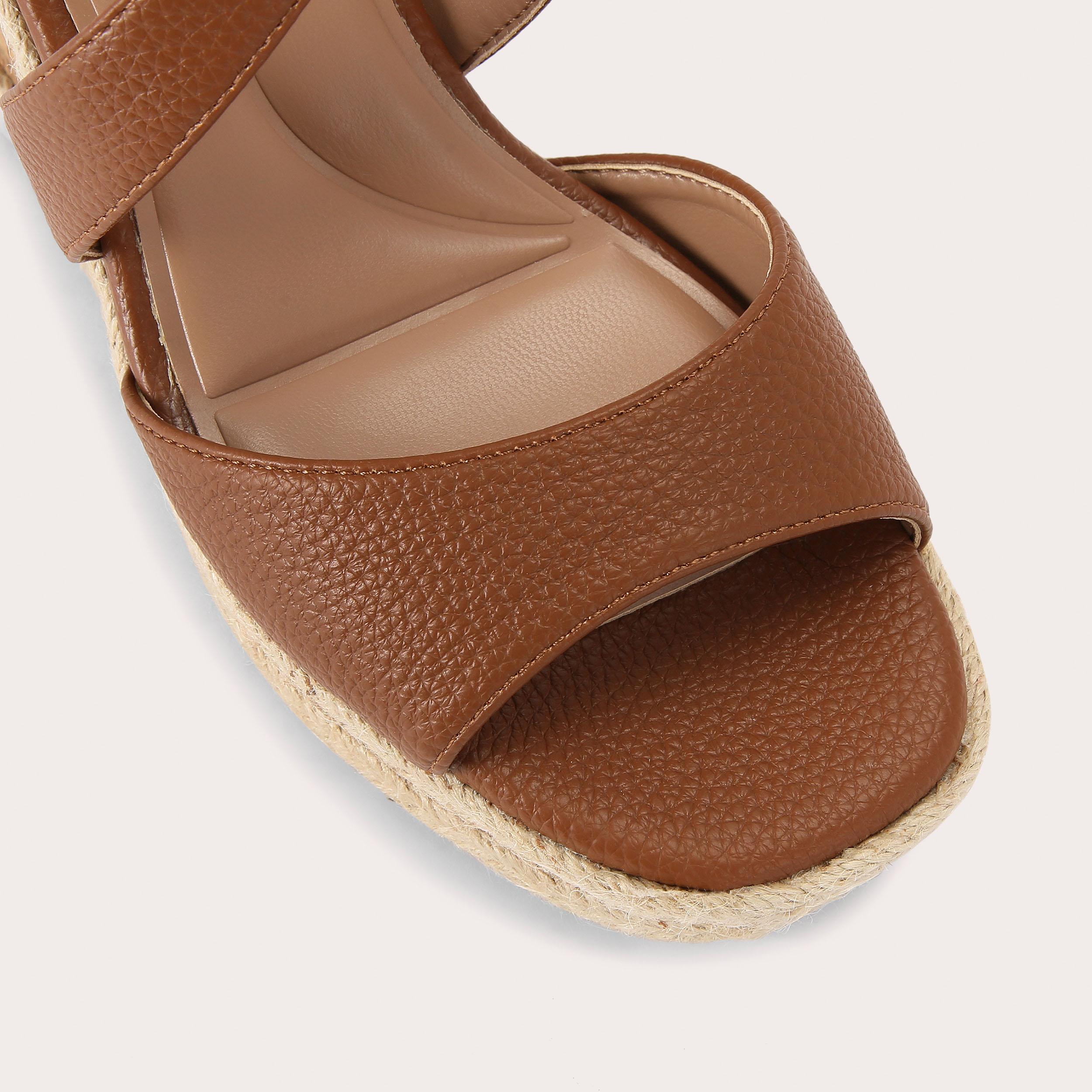 KROSS WEDGE Tan Wedge Heel Sandal by CARVELA