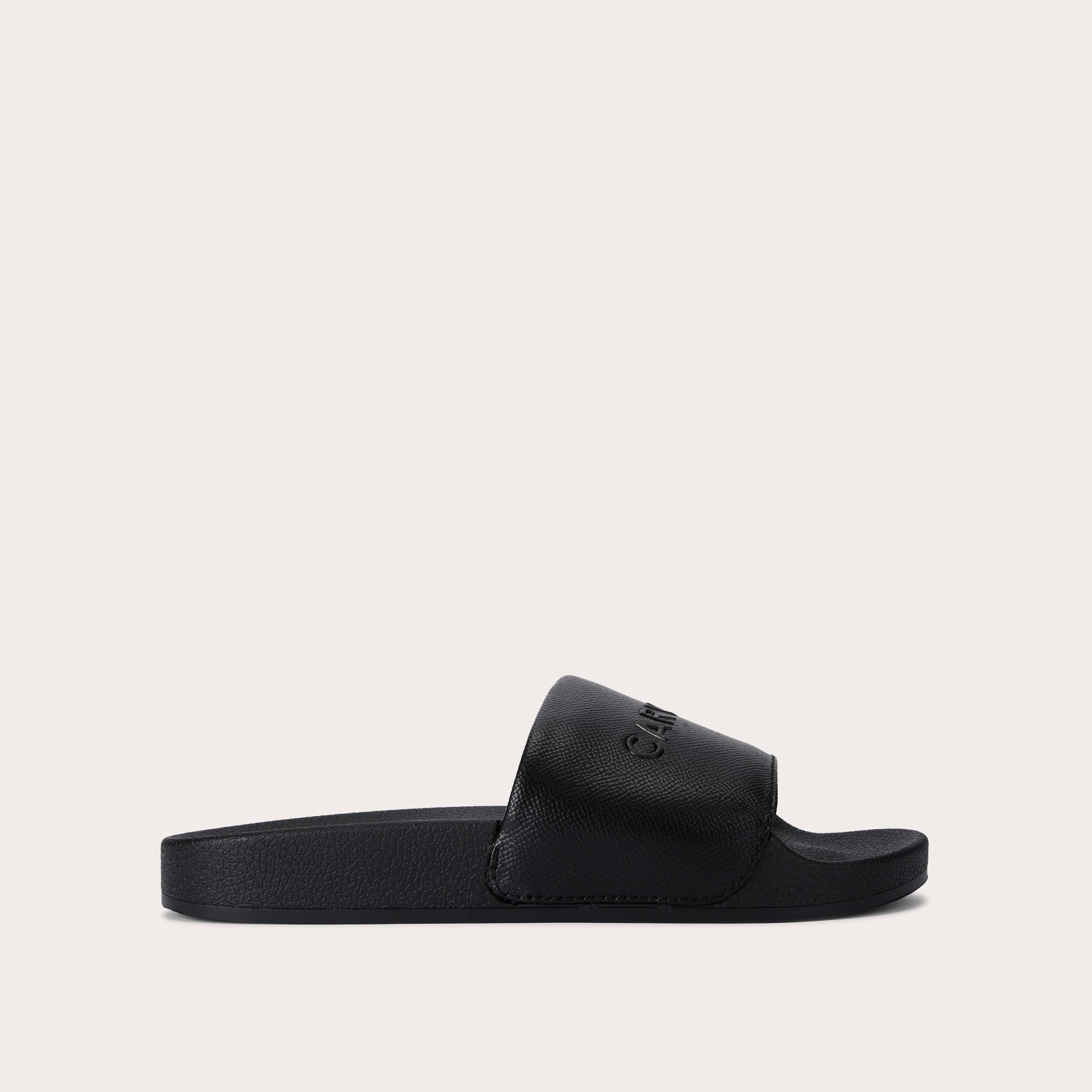 FRAME SLIDER Black Slider Sandals by CARVELA