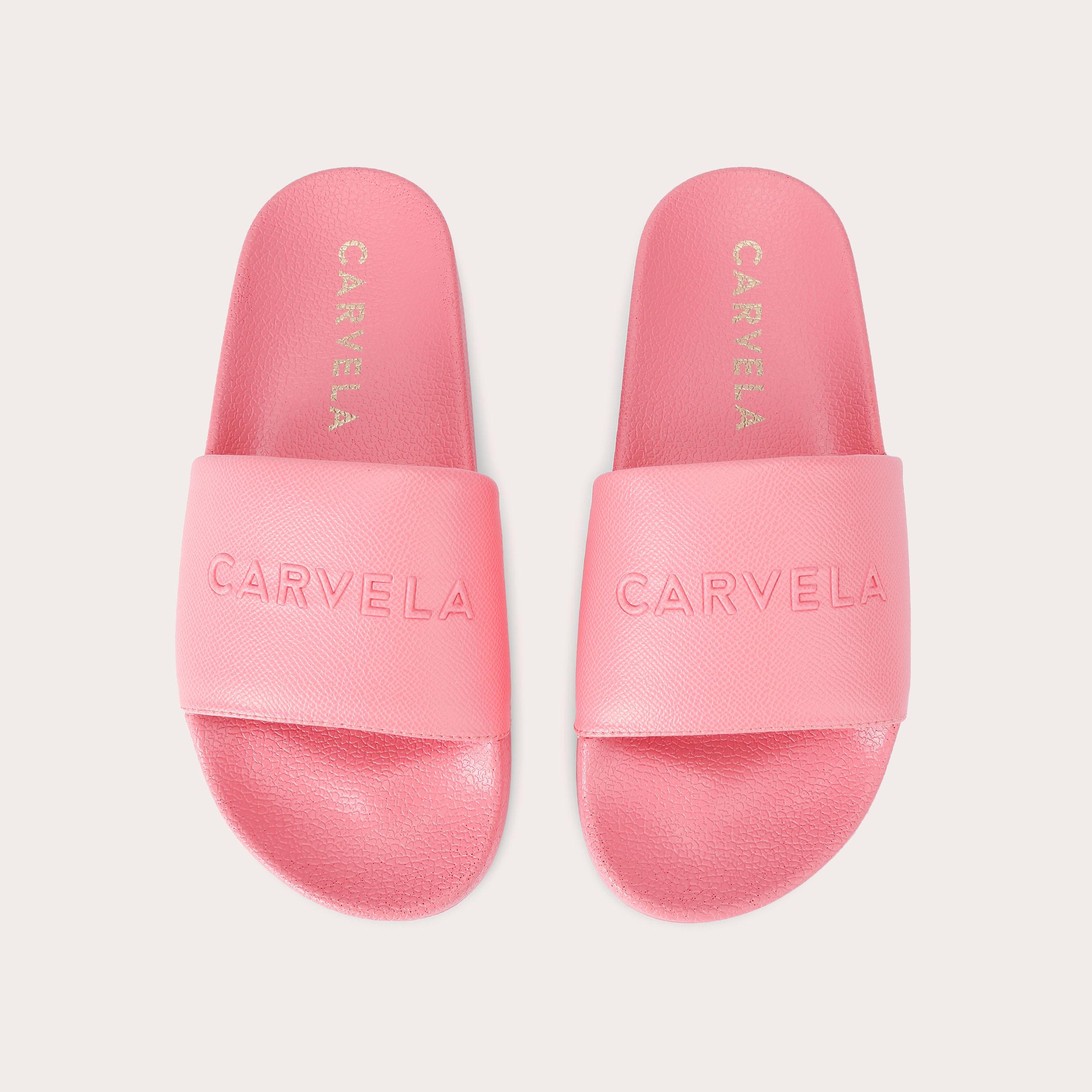 FRAME SLIDER Pink Slider Sandal by CARVELA