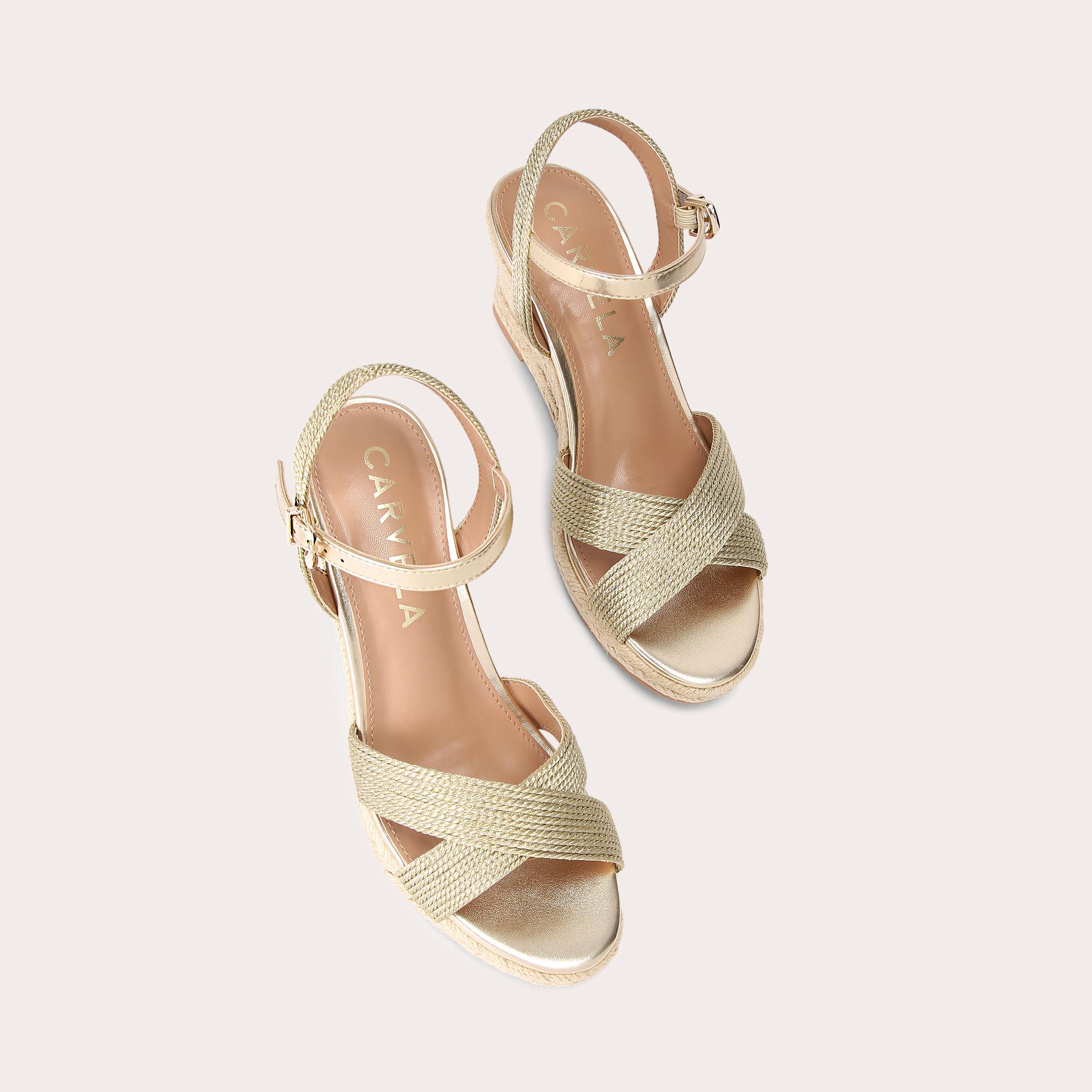 DIVINE Gold Wedge Heels by CARVELA