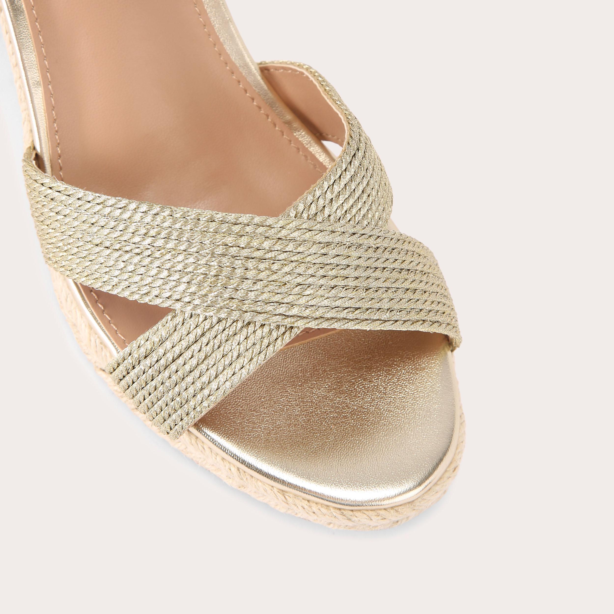 DIVINE Gold Wedge Heels by CARVELA