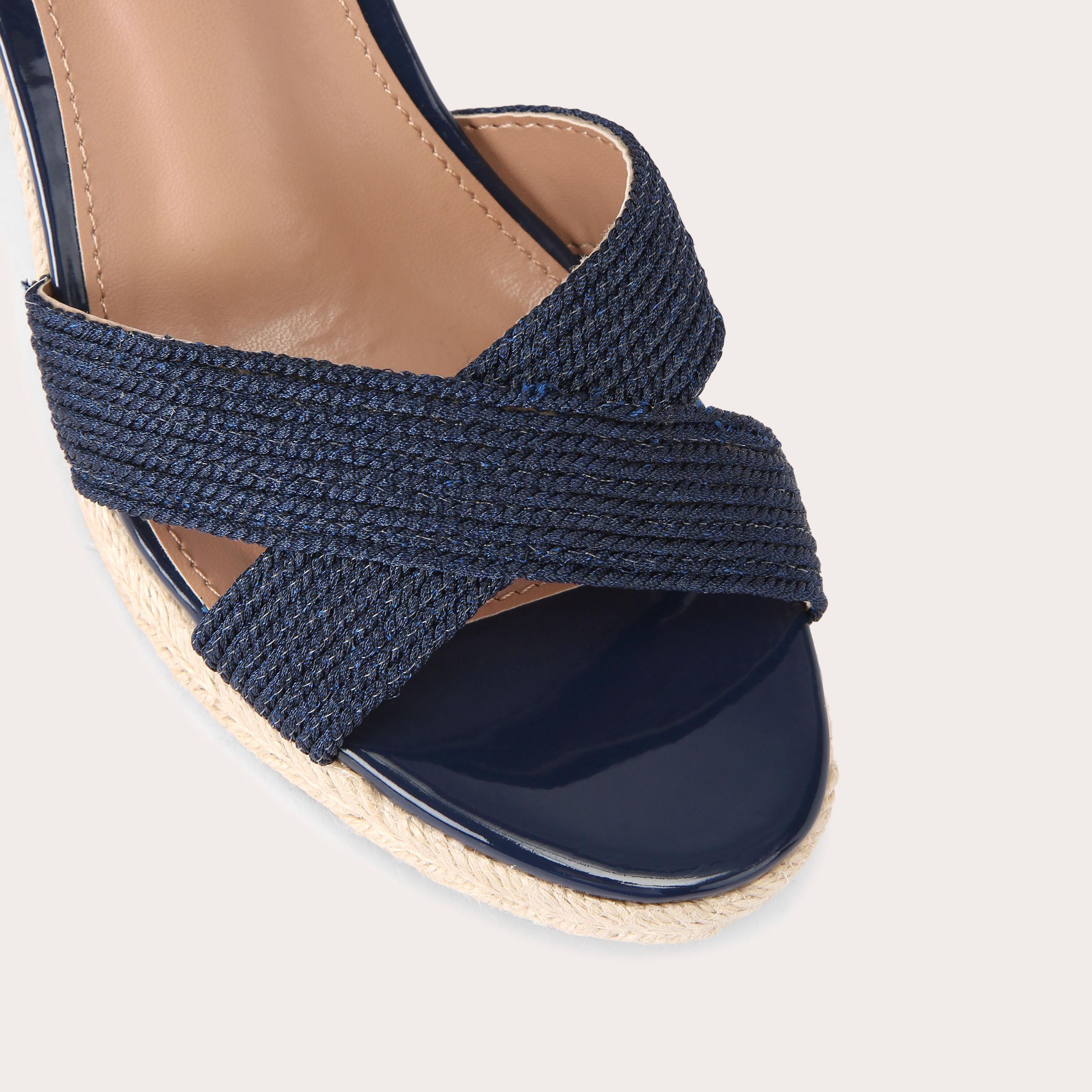 DIVINE Navy Rope Wedge Heels by CARVELA