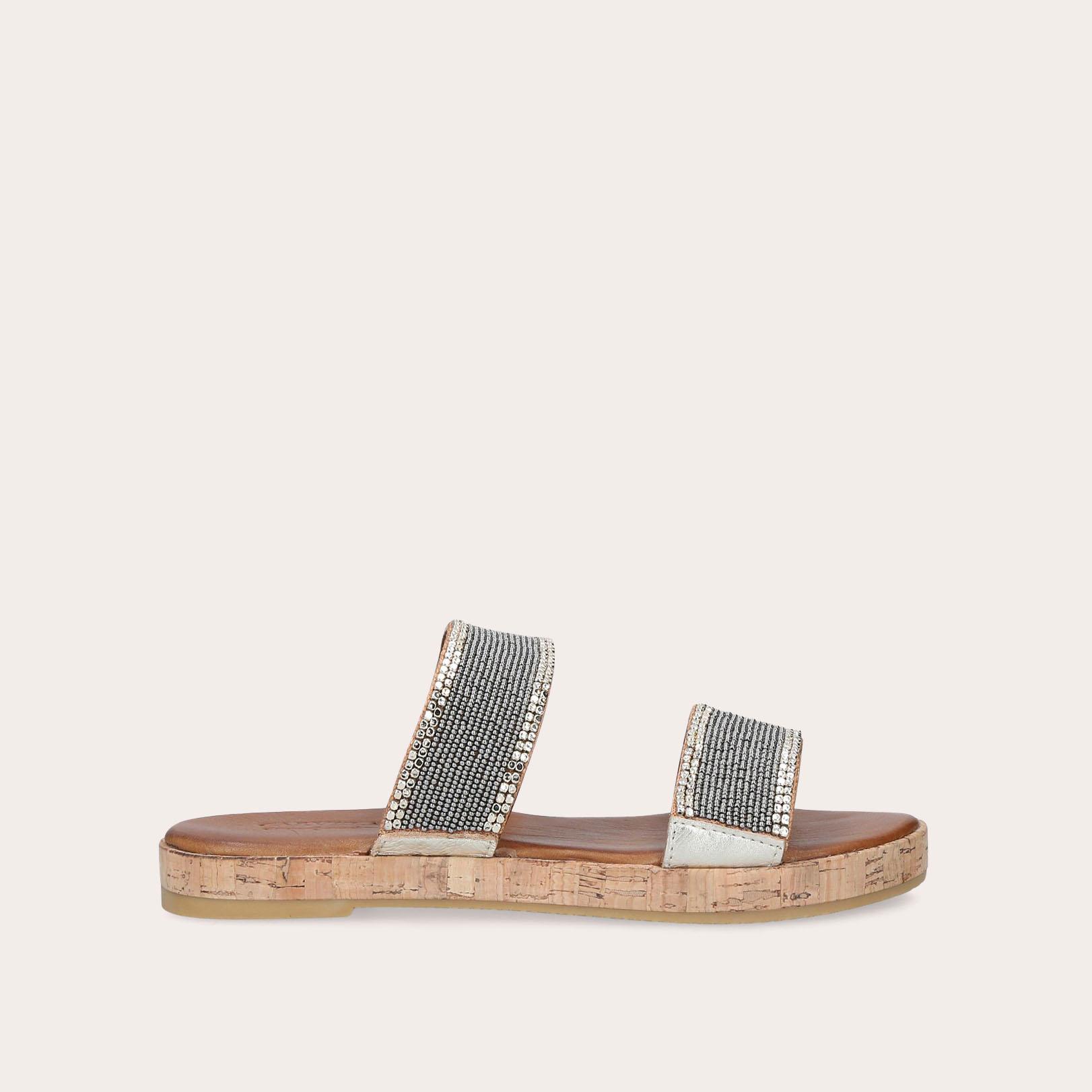 SAMARA Gold Embellished Cork Sliders by CARVELA COMFORT