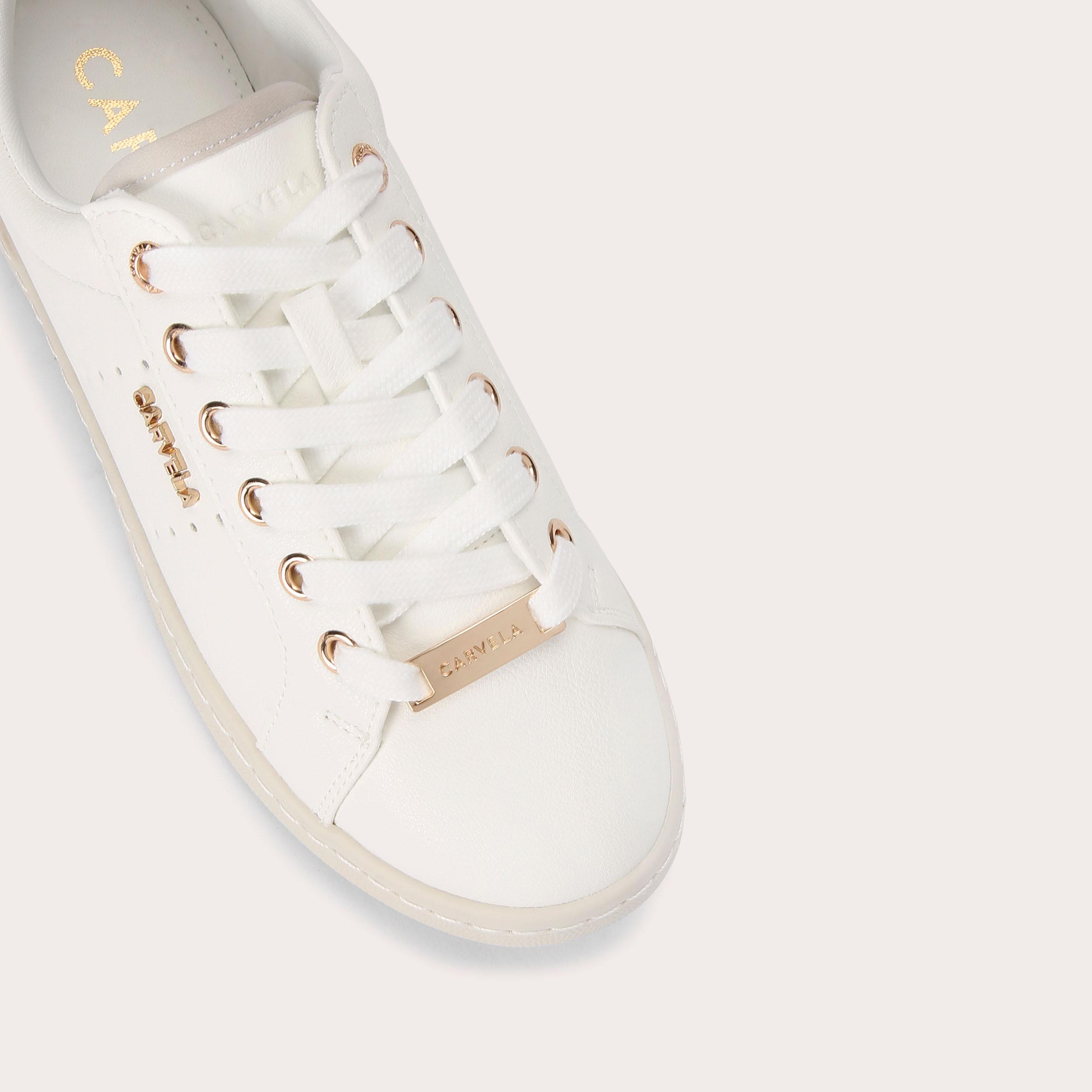 LUELLA White Lace Up Trainer by CARVELA