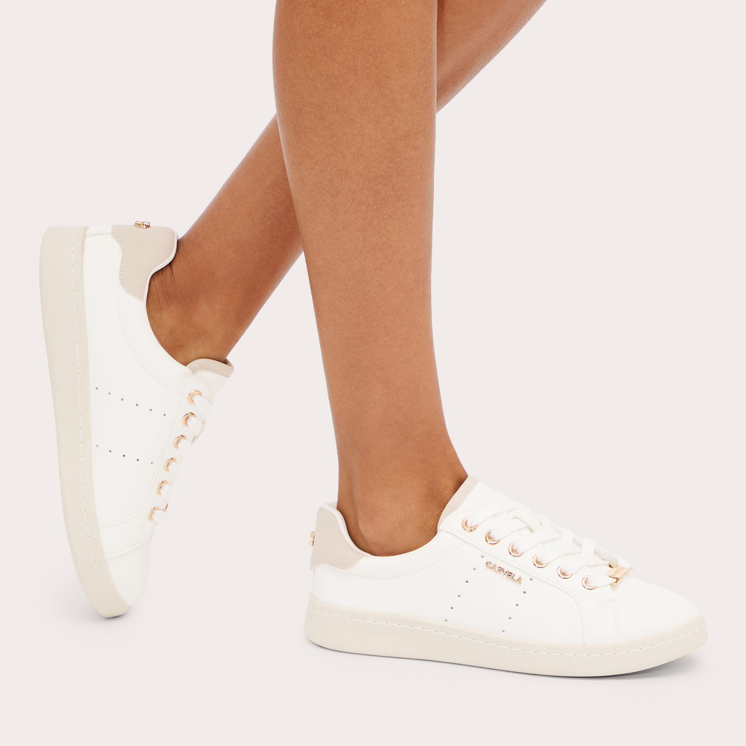 LUELLA White Lace Up Trainer by CARVELA