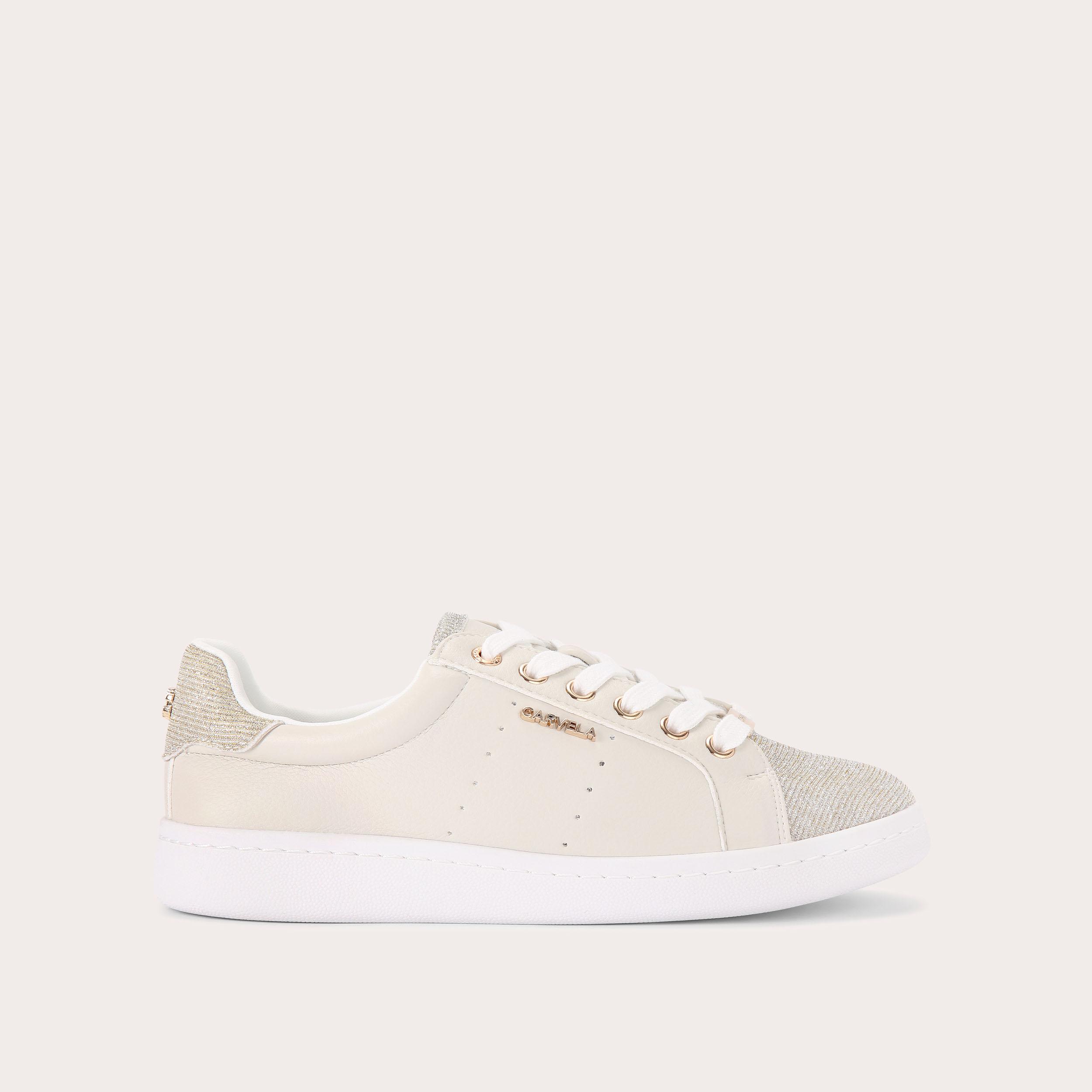 LUELLA Gold Fabric Trainers by CARVELA