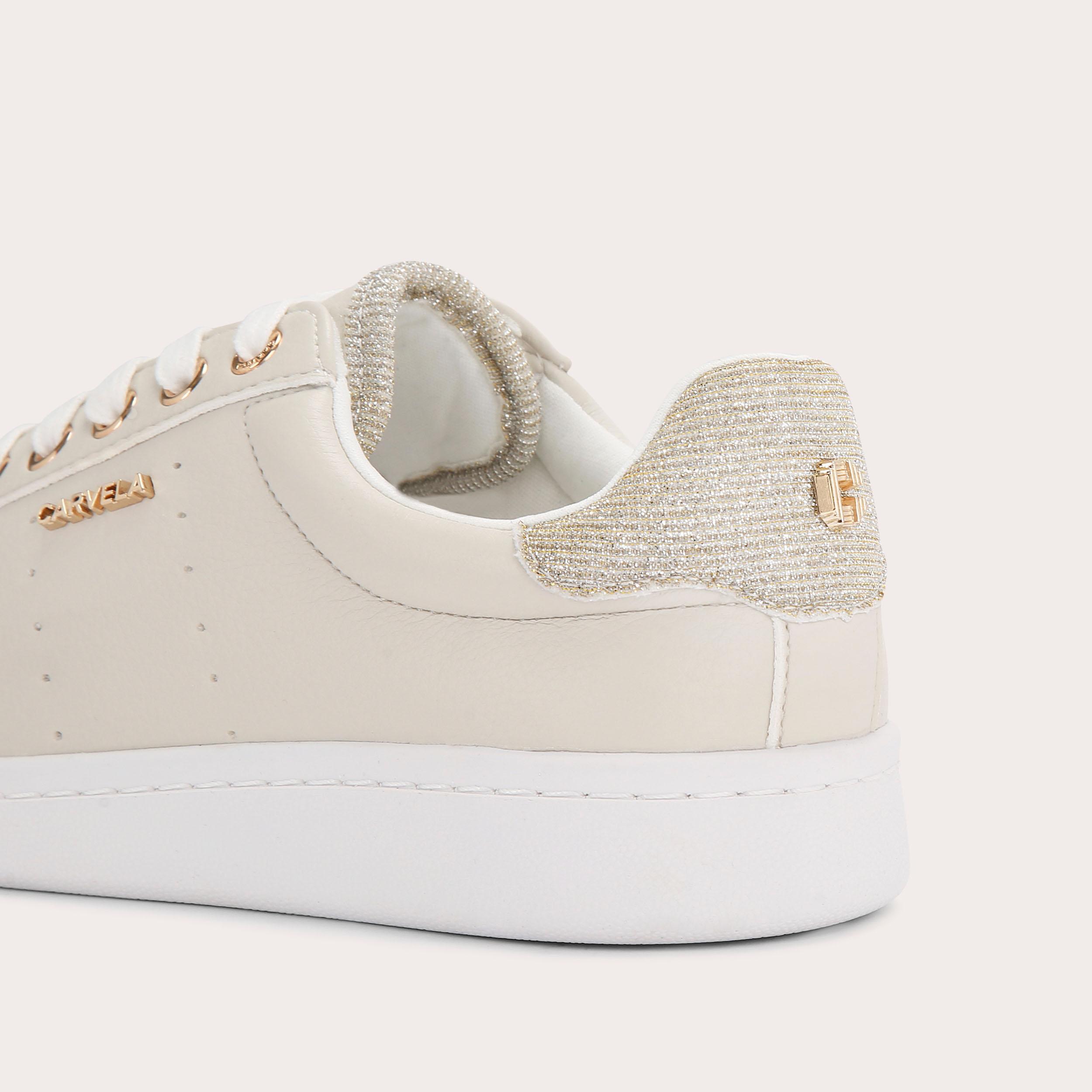 LUELLA Gold Fabric Trainers by CARVELA