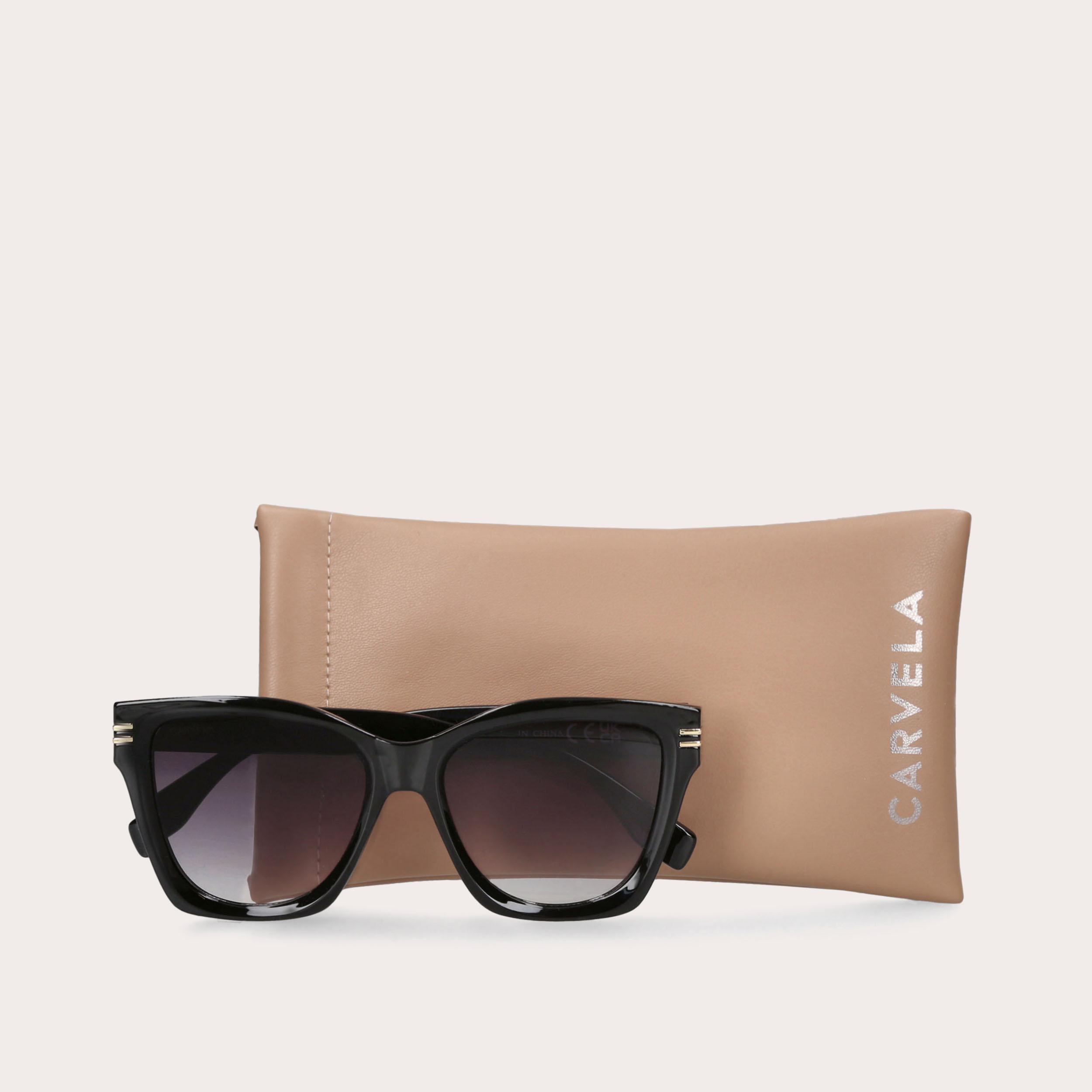 BOLD CAT EYE SUNGLASSES Black Cat Eye Sunglasses by CARVELA