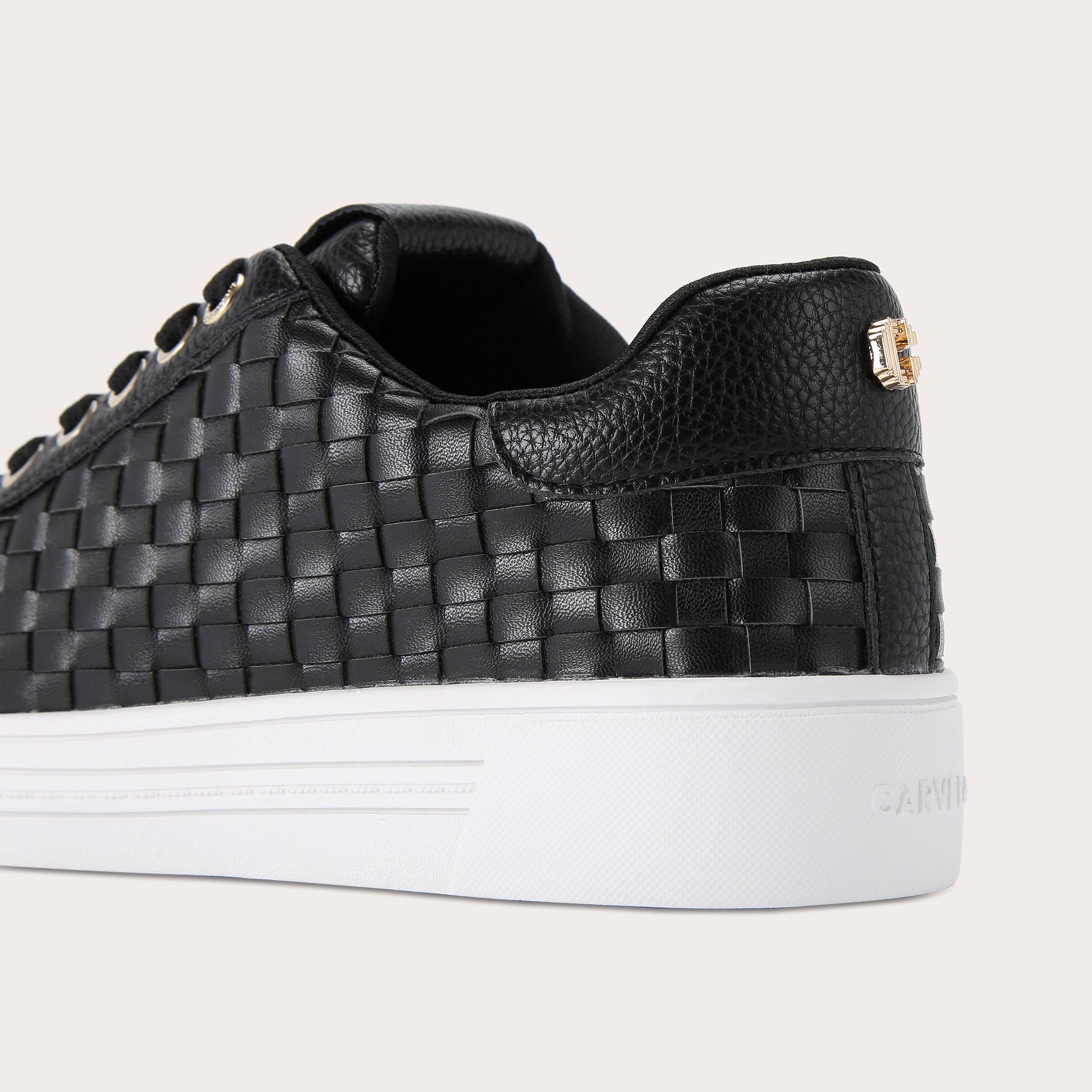 DAZE WEAVE Black Woven Trainers by CARVELA