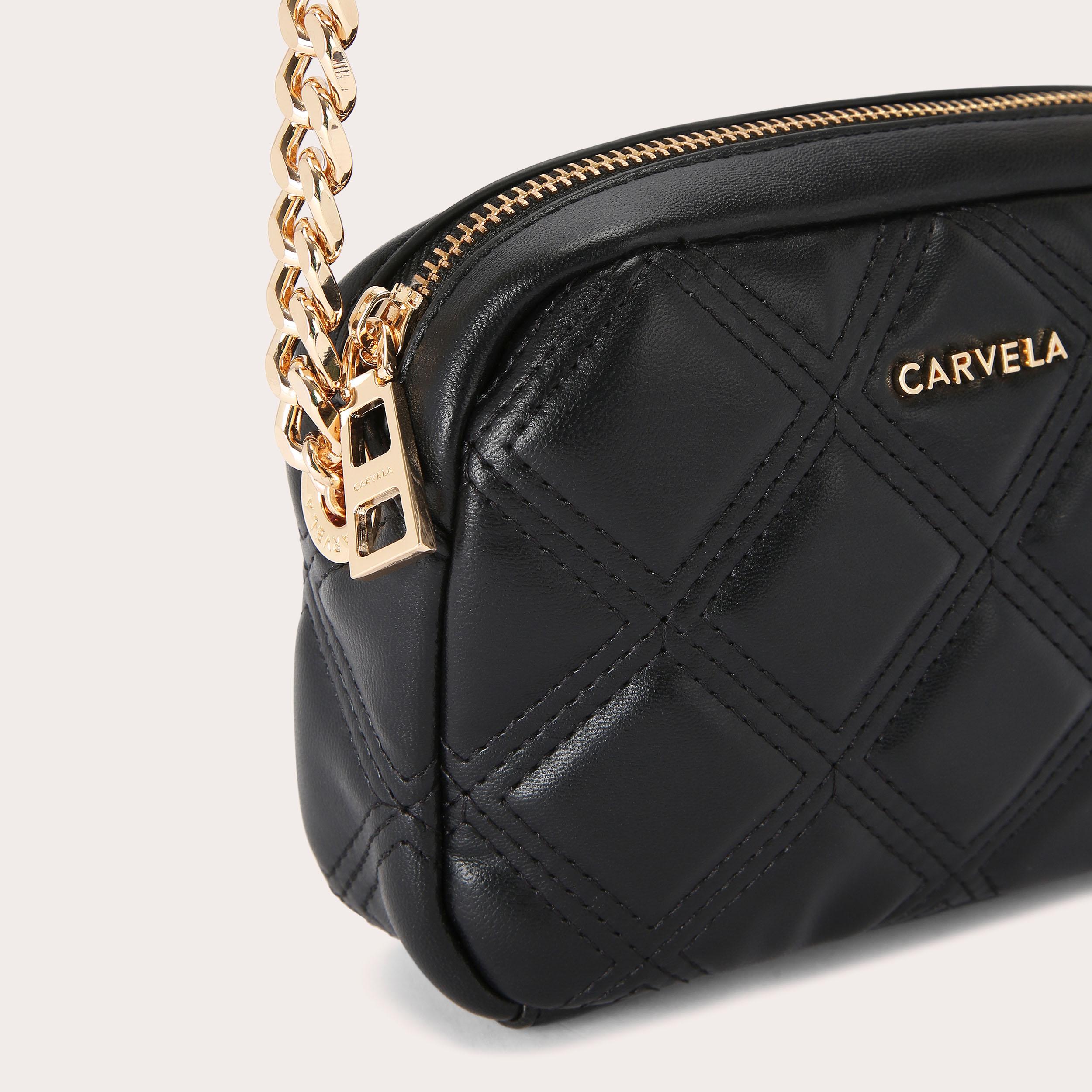 BLOOM TRIPLE MINI Black Cross Body Bag by CARVELA