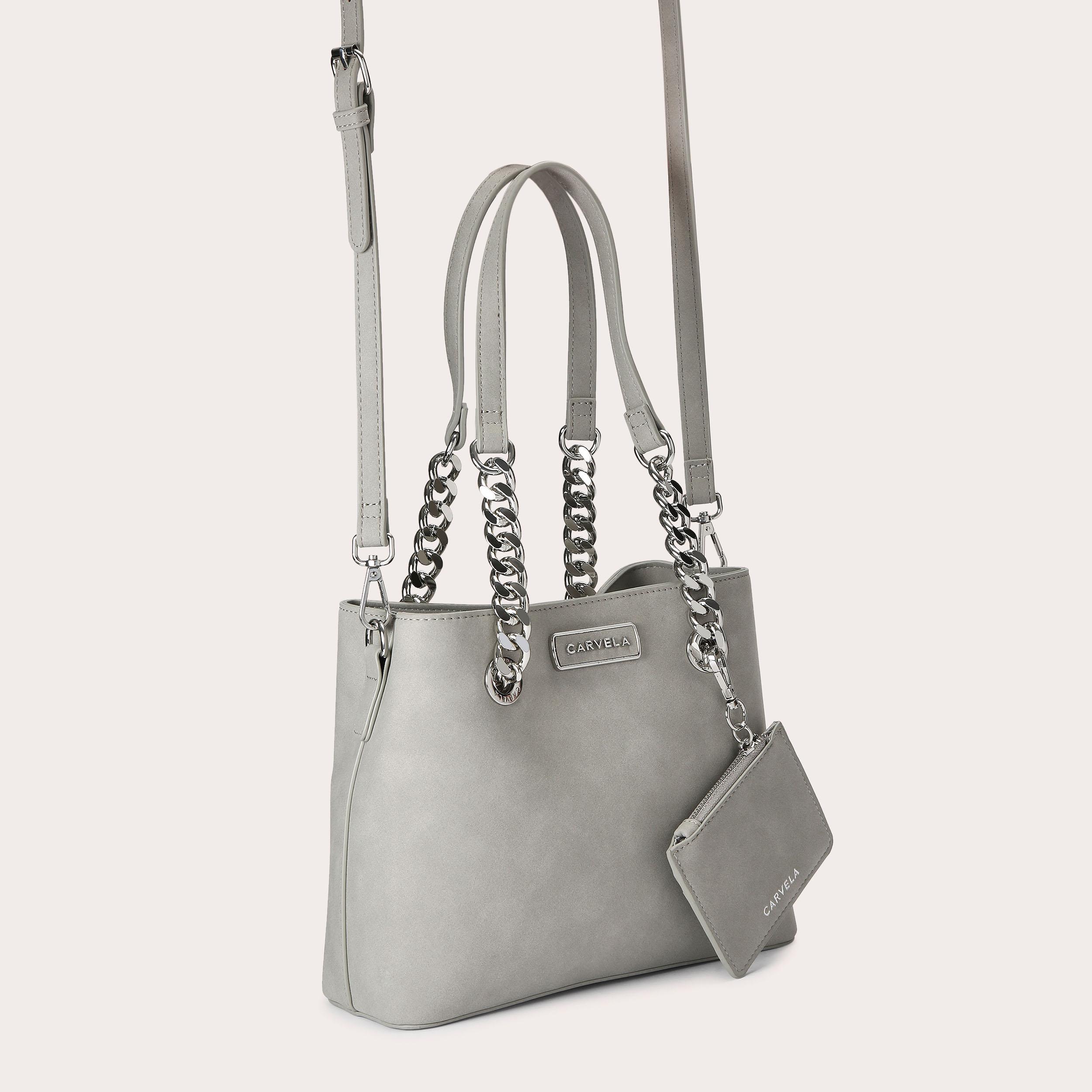 MINI CAMMIE 3 Grey Bucket Bag by CARVELA