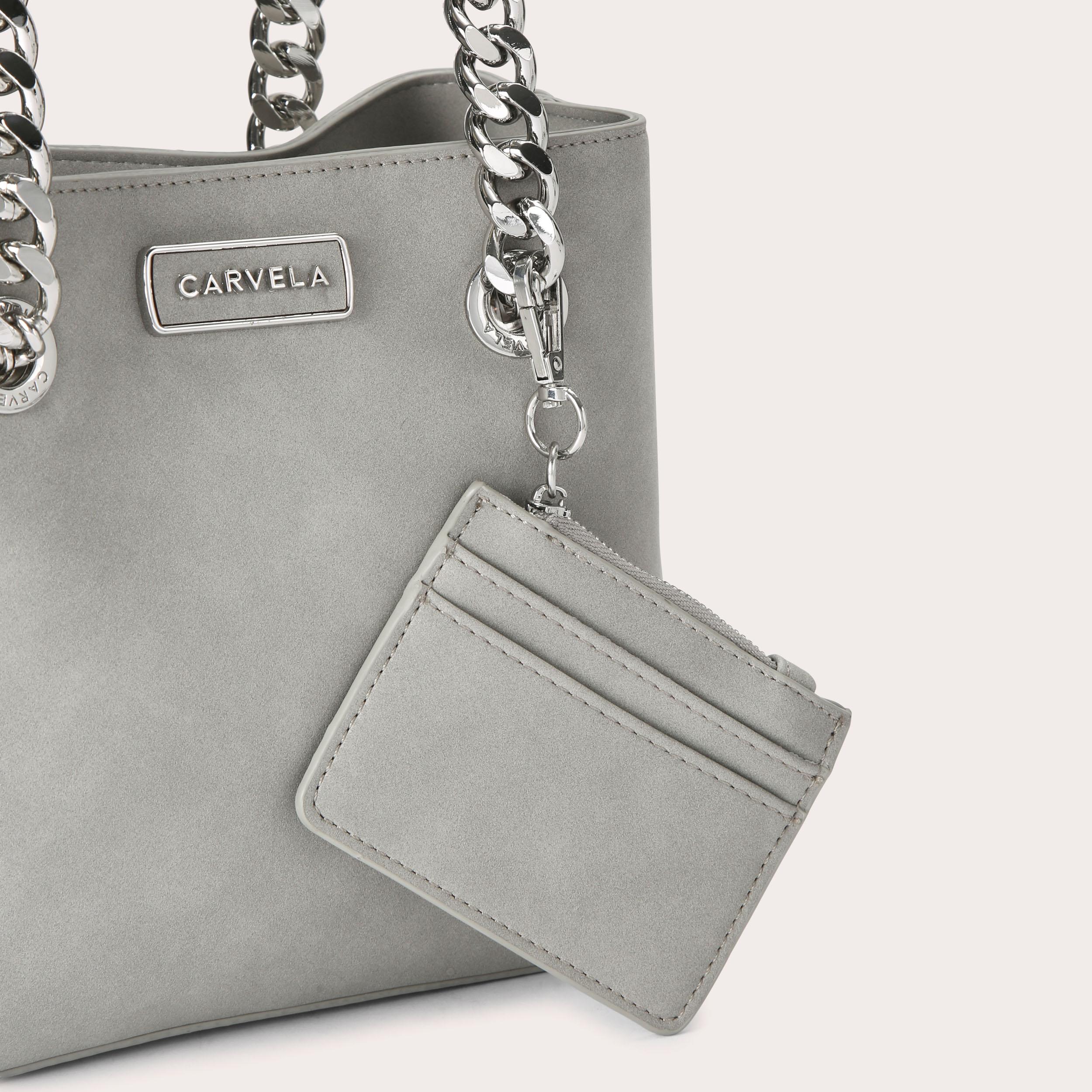 MINI CAMMIE 3 Grey Bucket Bag by CARVELA