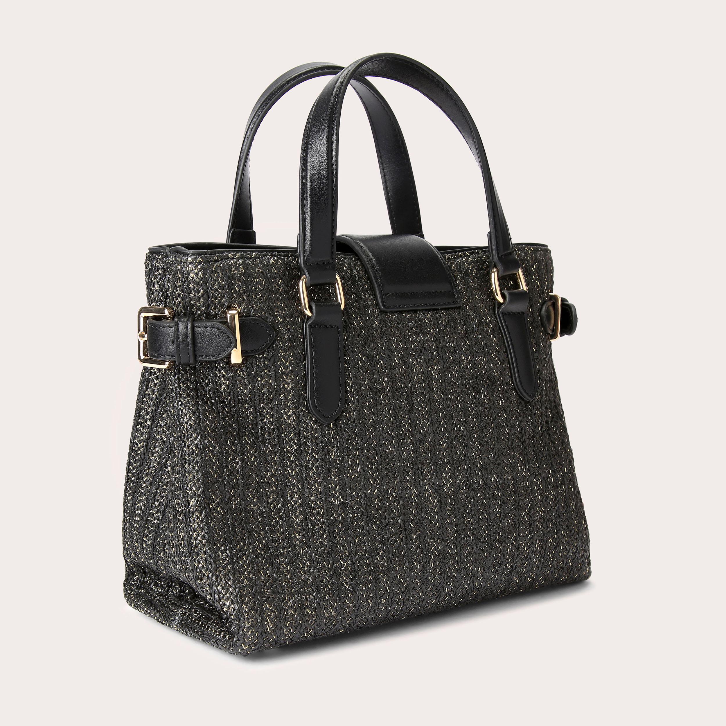 MIRCO MINDY Micro Black Gold Tote Bag by CARVELA