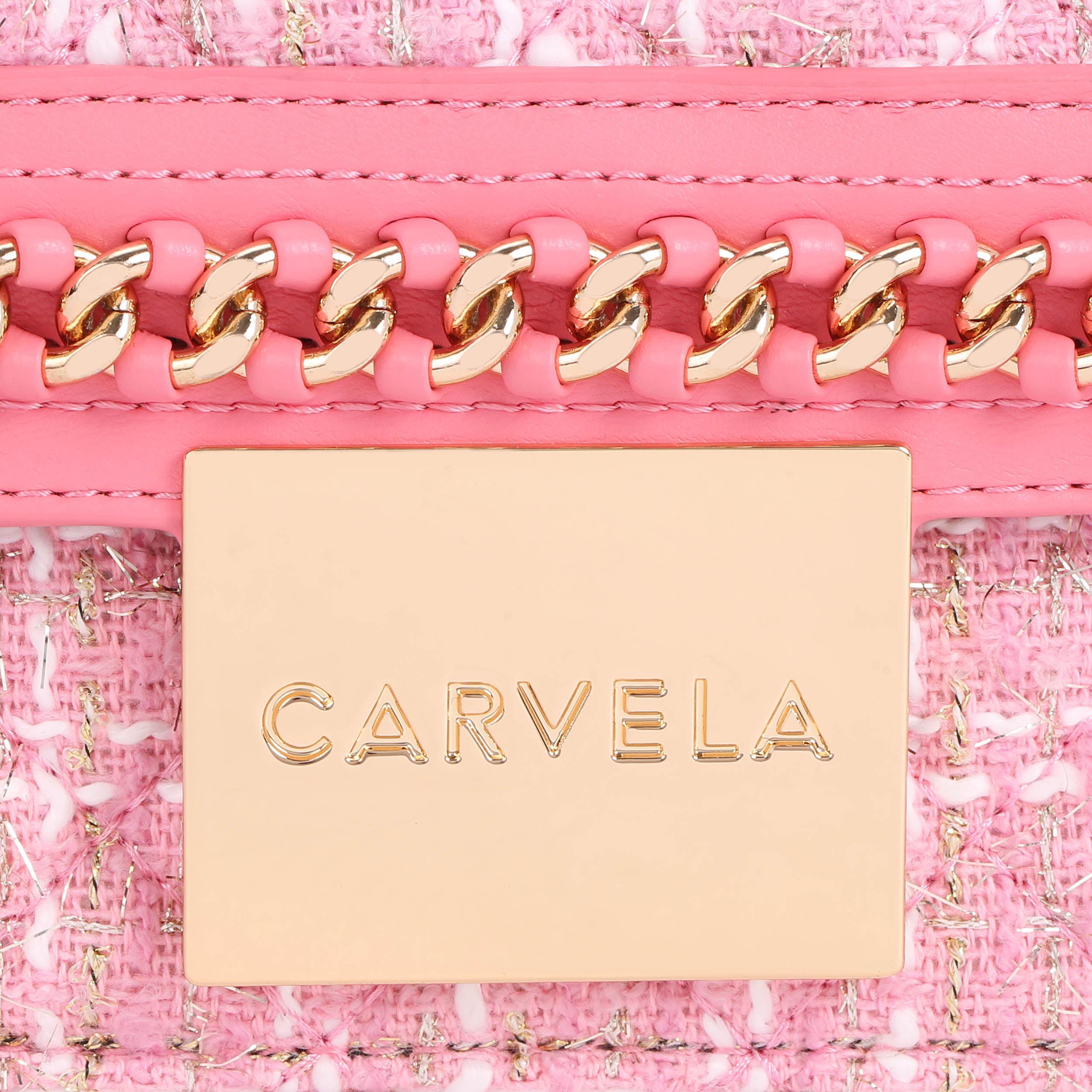 MINI BAILEY X BODY Pink Tweed Cross Body Bag by CARVELA