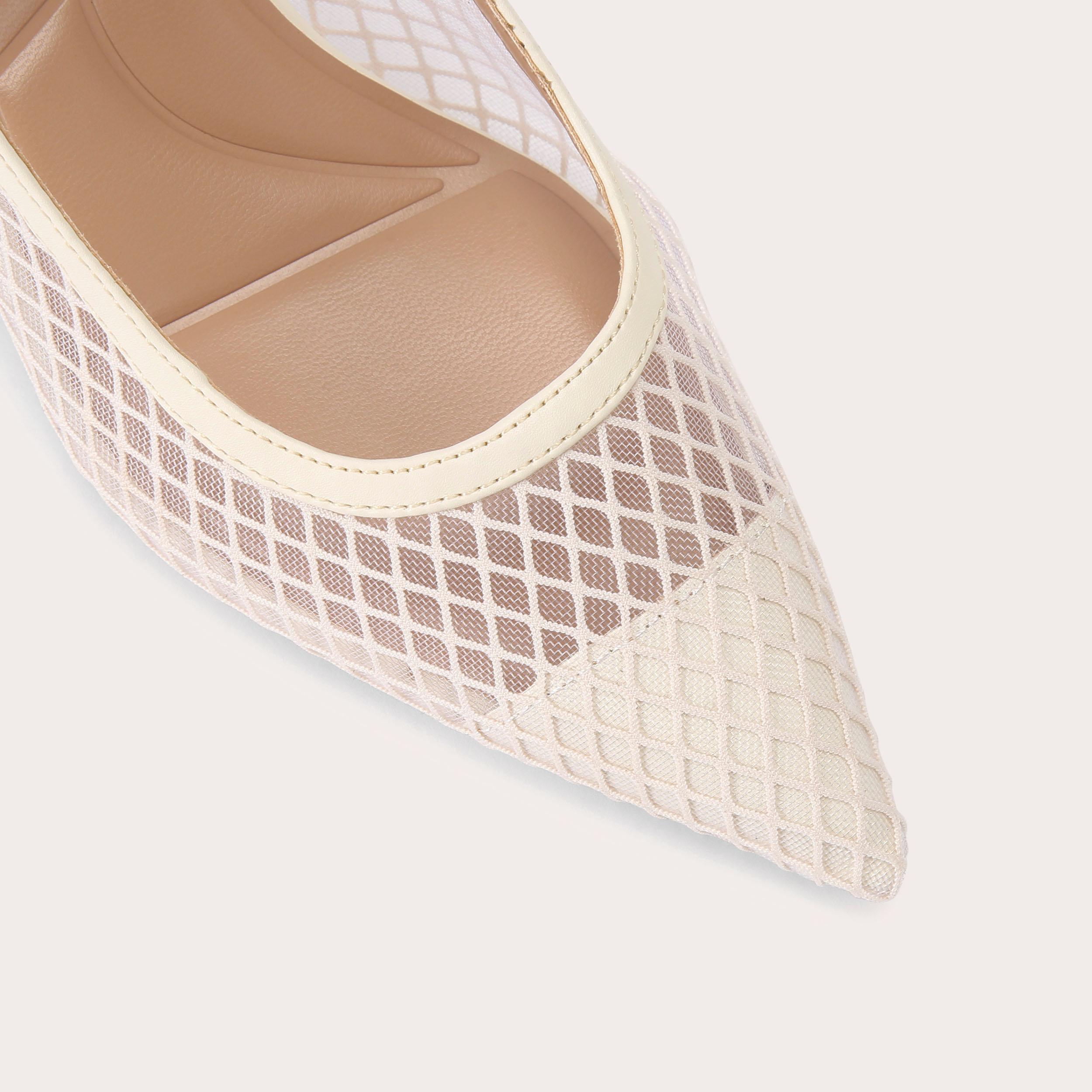 MUSE 60 Bone Kitten Slingback Heels by CARVELA