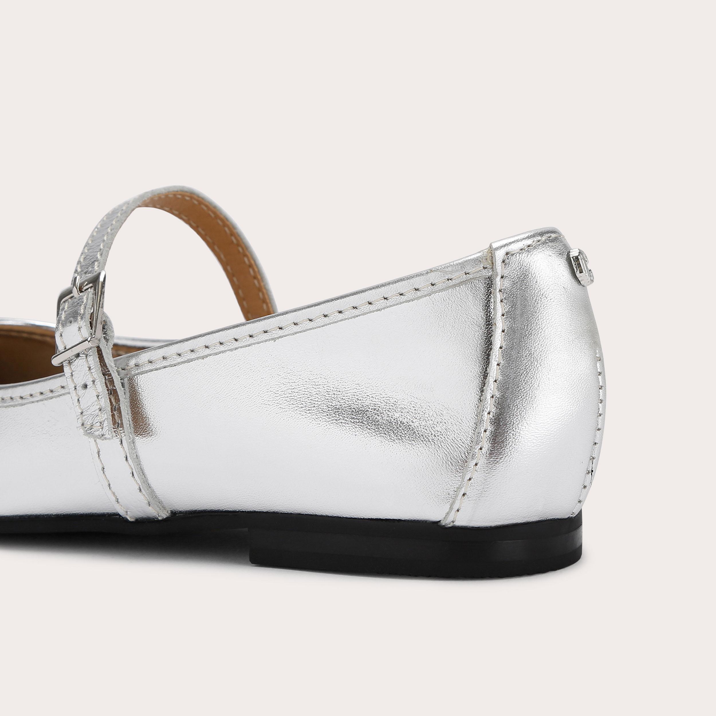 MYA MARY JANE Silver Ballet Flats by CARVELA COMFORT