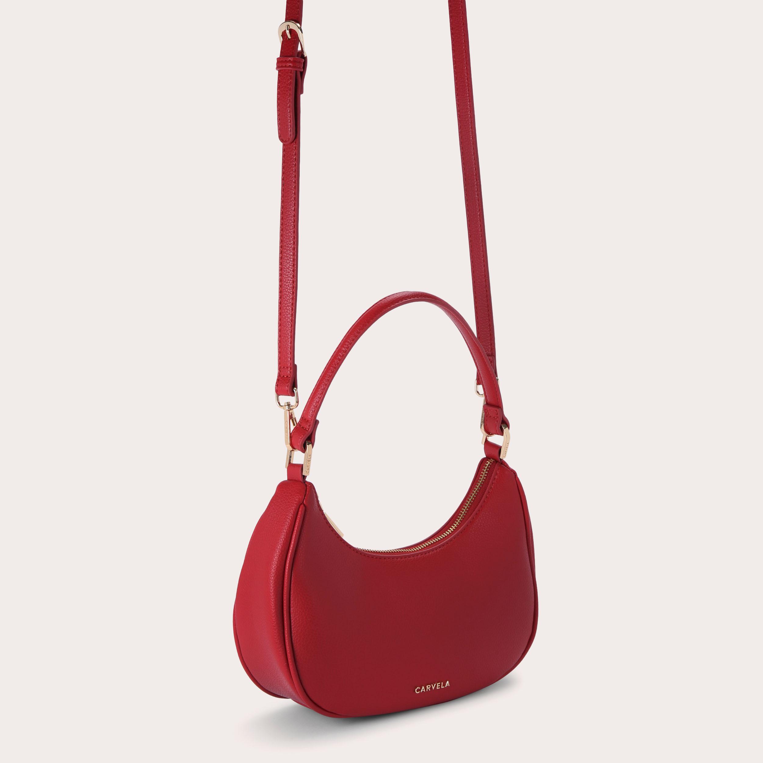 SCOOP SHOULDER BAG Red Shoulder Bag by CARVELA