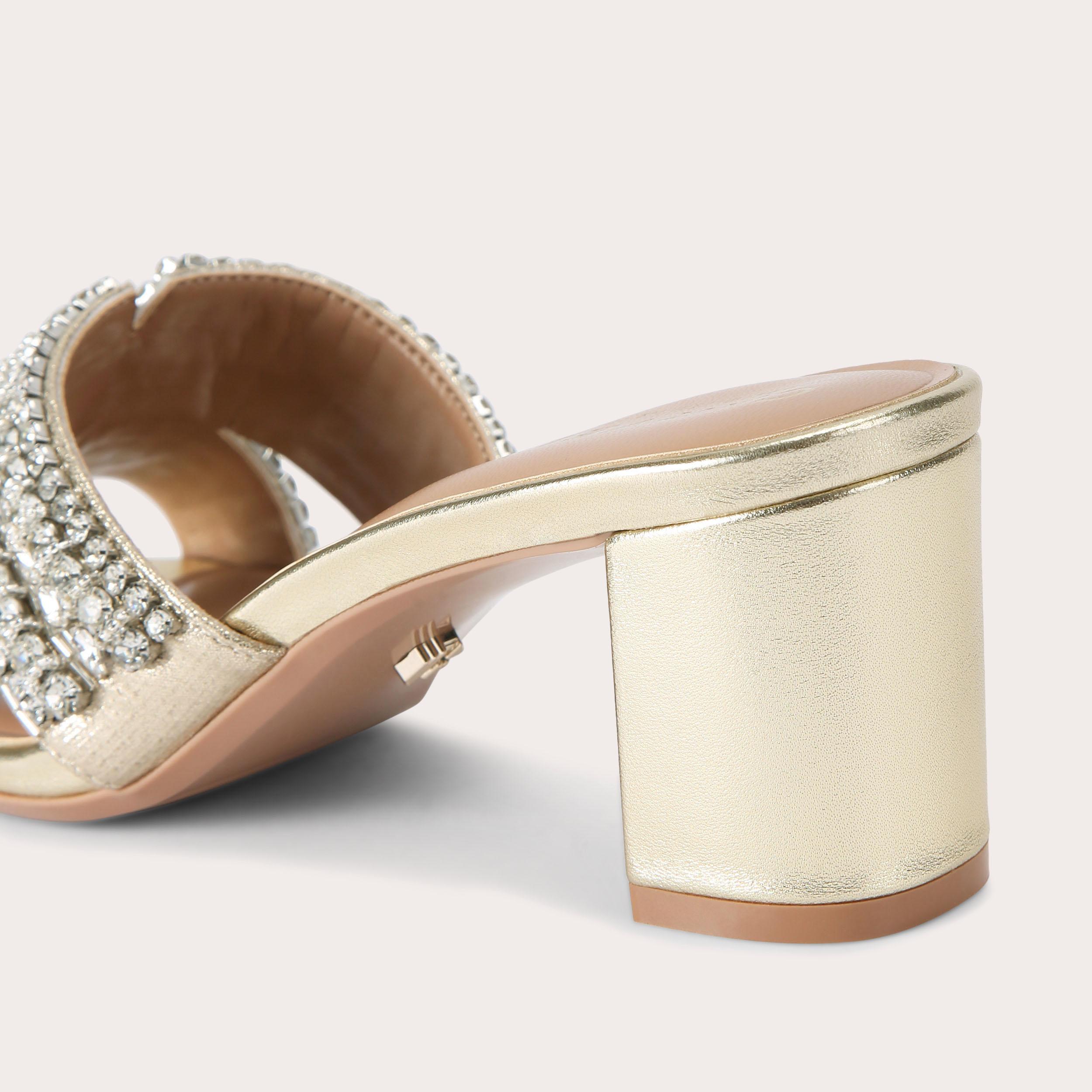 PAGEANT BLOCK Crystal Block Heel Mule by CARVELA