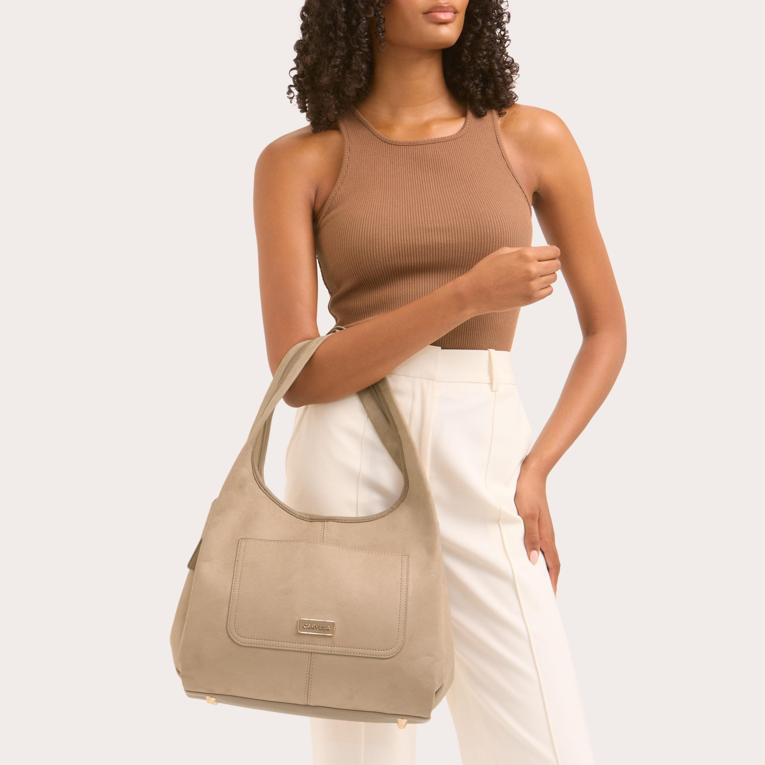 MILANO Camel Shoulder Bag by CARVELA