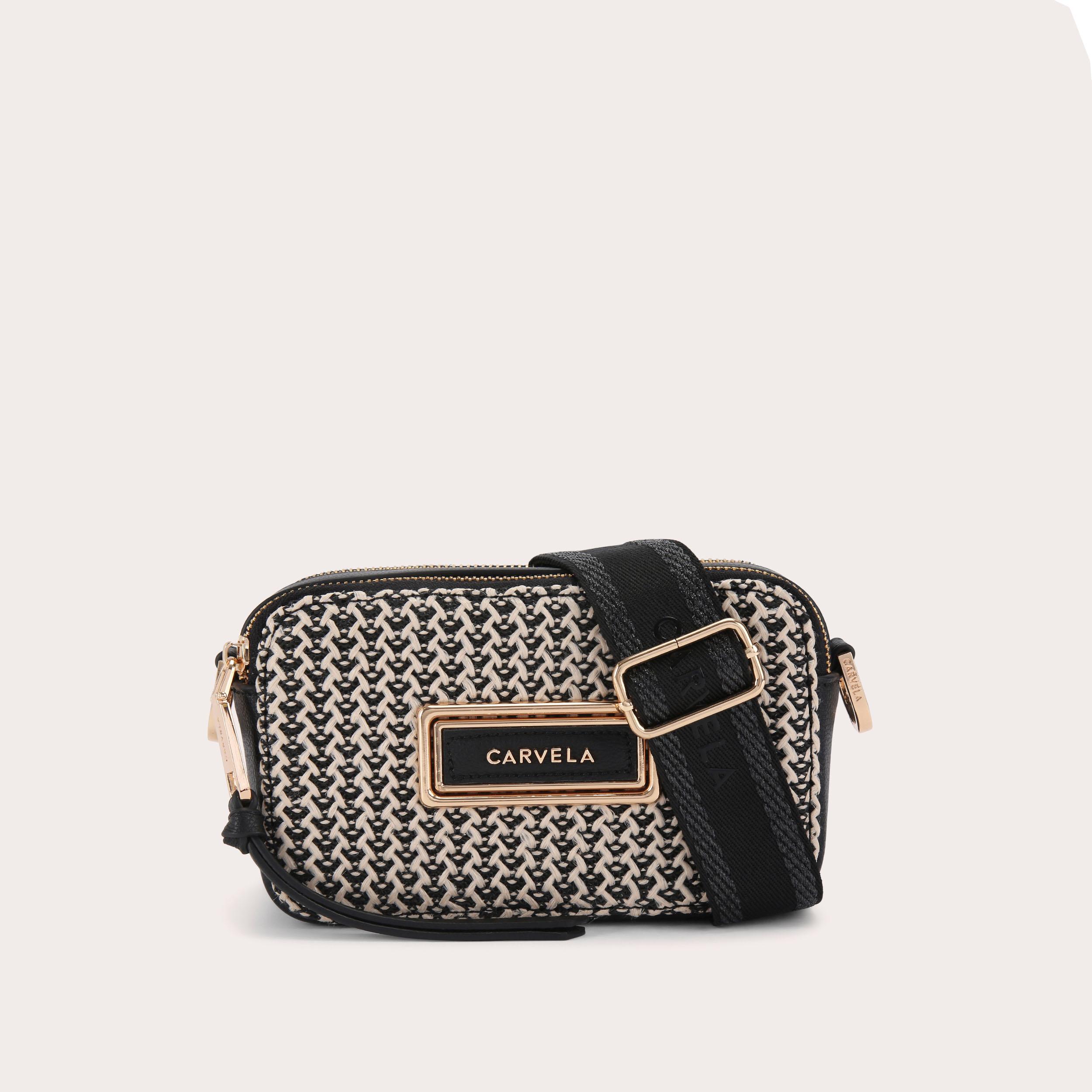 MINI ROMA RECTANGLE Chevron Woven Cross Body Bag by CARVELA