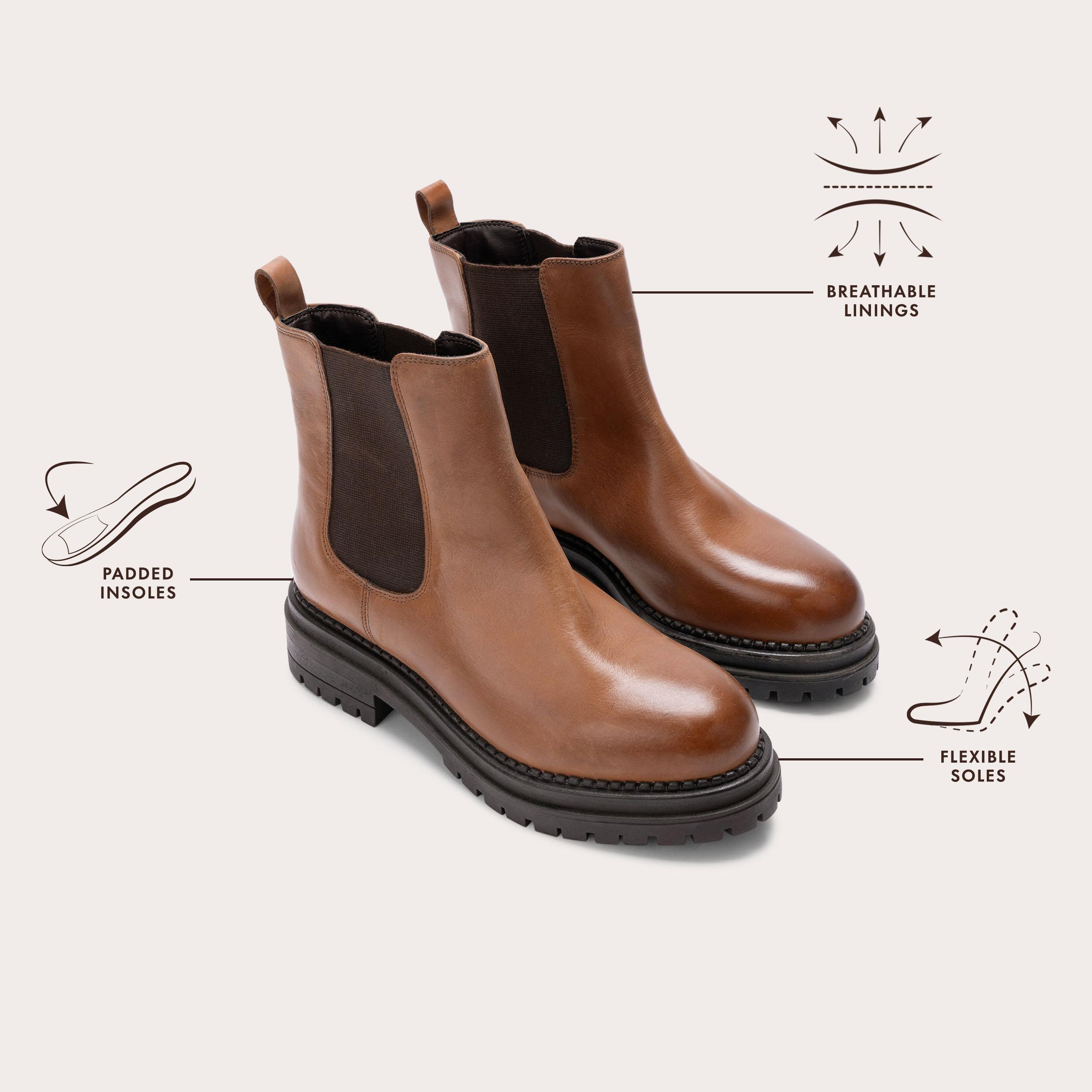 HEADLINE Tan Leather Boot by CARVELA