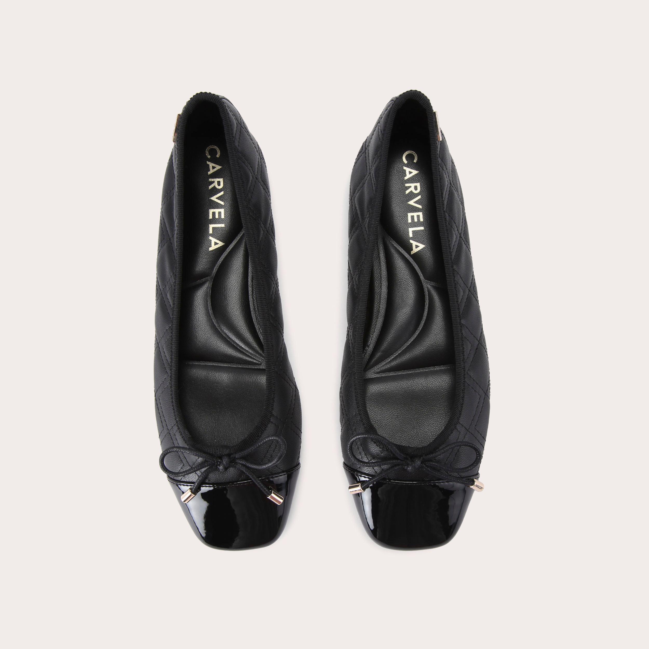PRIMA BALLET Black Slip On Ballet Flat by CARVELA