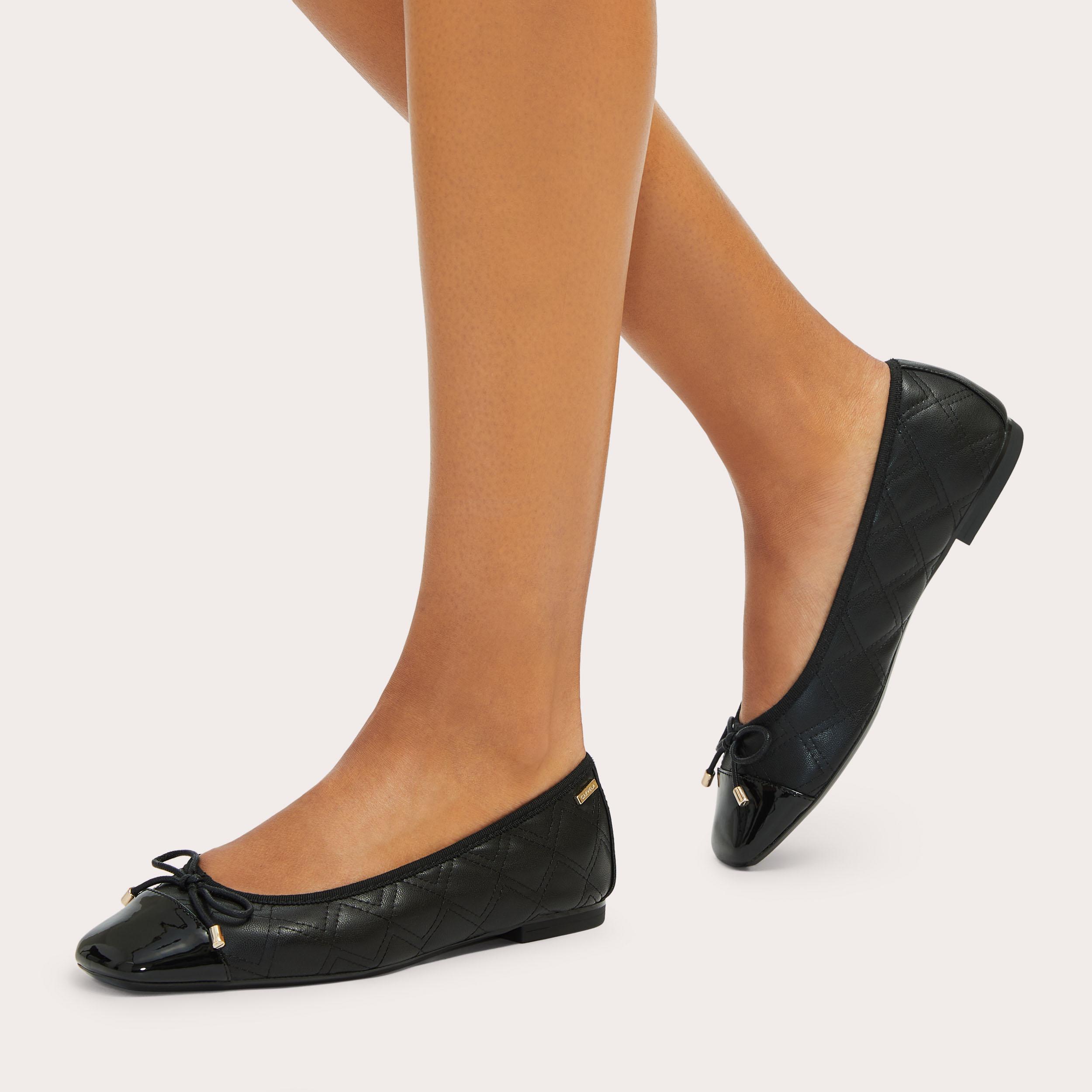 PRIMA BALLET Black Slip On Ballet Flat by CARVELA