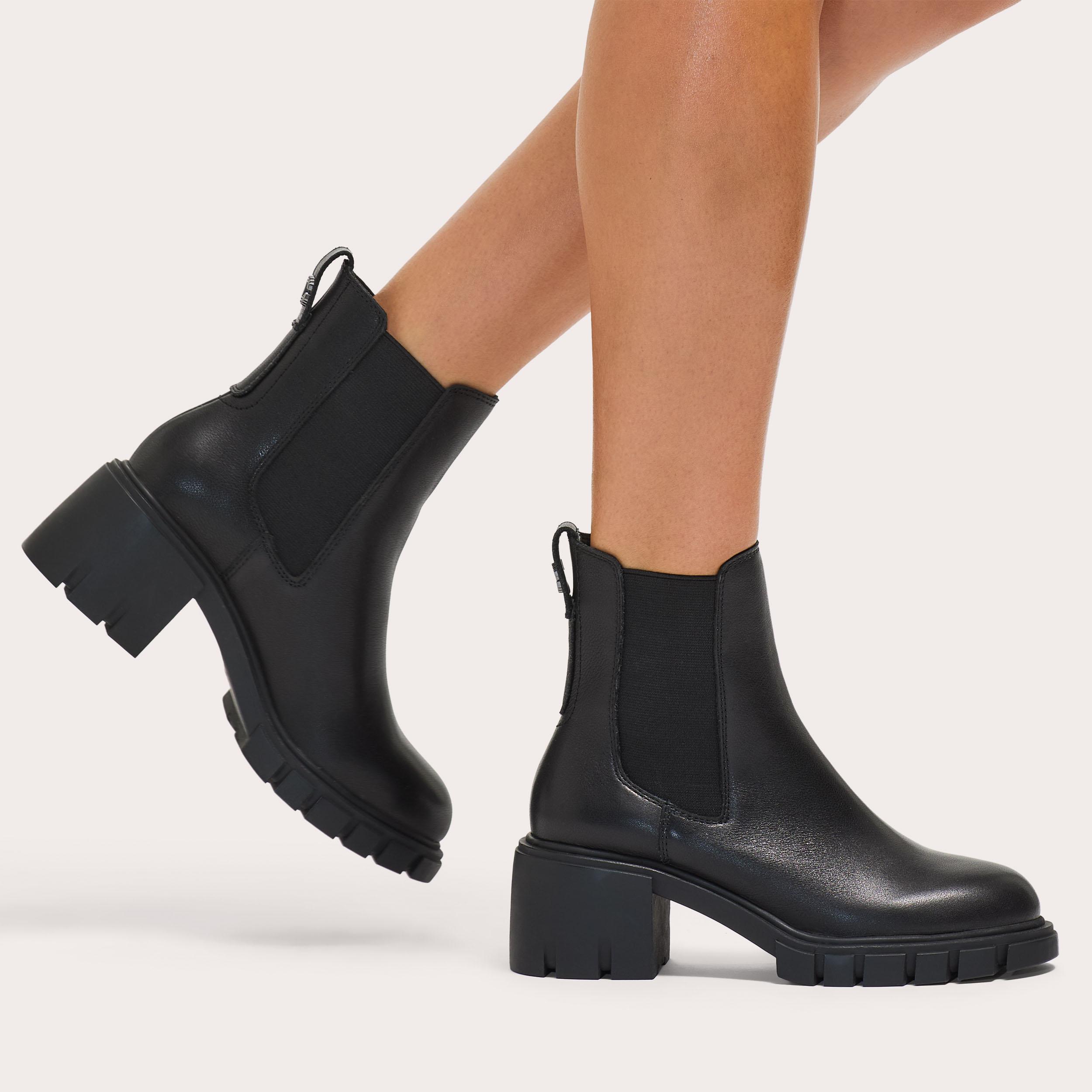 IGNITE CHELSEA Black Leather Chelsea Boot by CARVELA