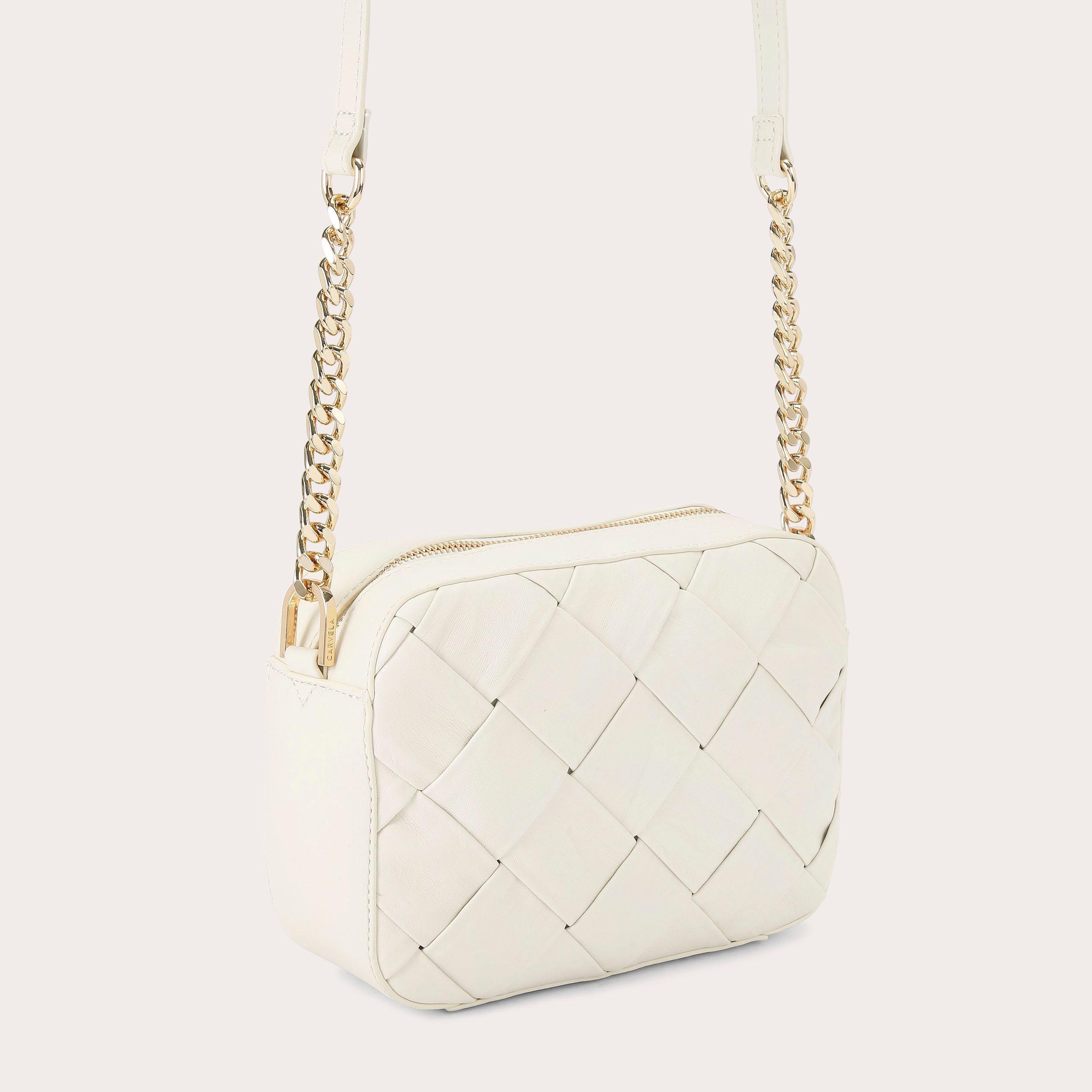 LEXI WEAVE XBODY Bone Synthetic Cross Body Bag by CARVELA