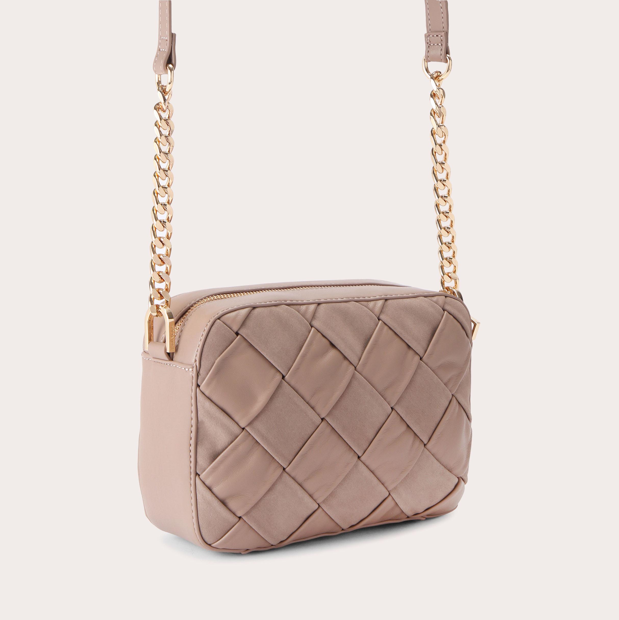 LEXI WEAVE XBODY Taupe Synthetic Cross Body Bag by CARVELA