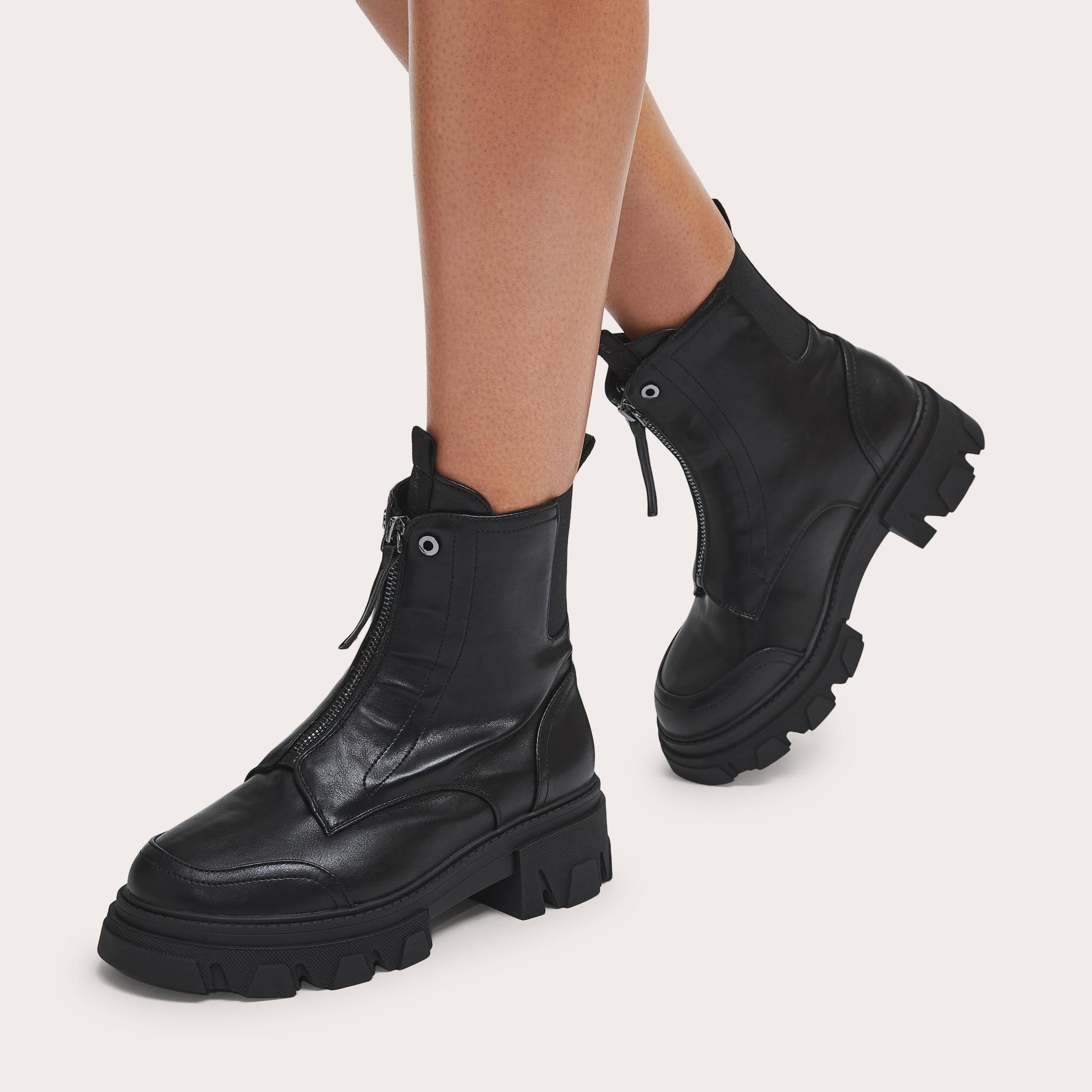 EXPLORER ZIP Black Chunky Ankle Boot by CARVELA