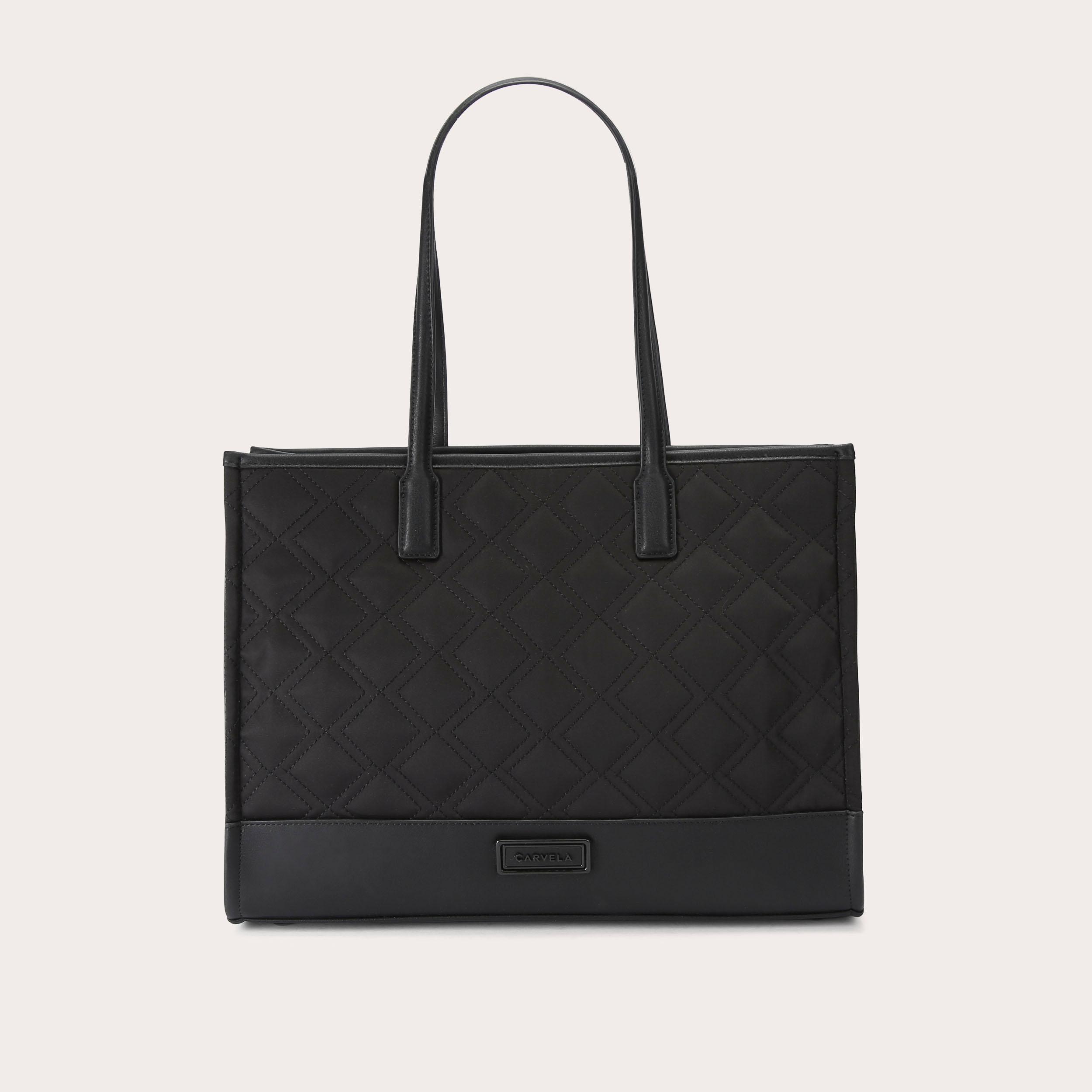TAYLOR TOTE Black Nylon Shoulder Bag by CARVELA