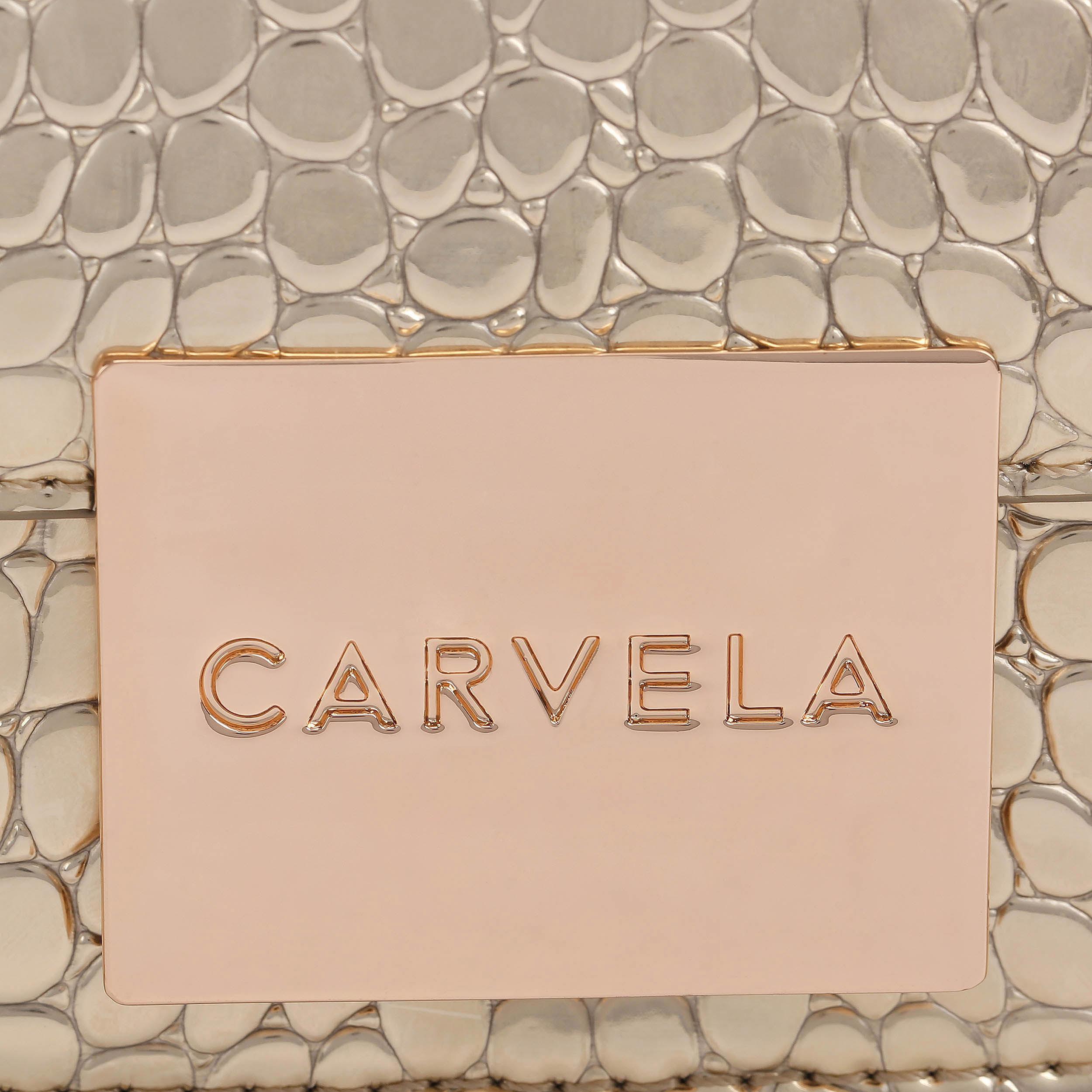 BEE MINI XBODY Gold Croc Print Mini Cross Body Bag by CARVELA