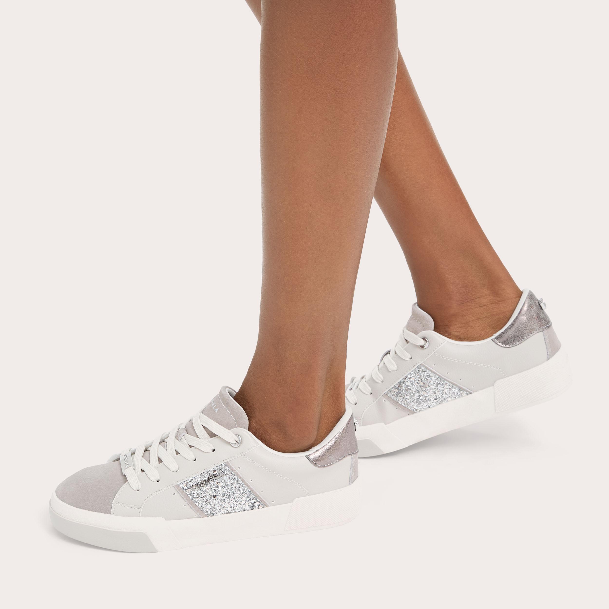SANTIANA SNEAKER Grey Sequin Trainer by CARVELA