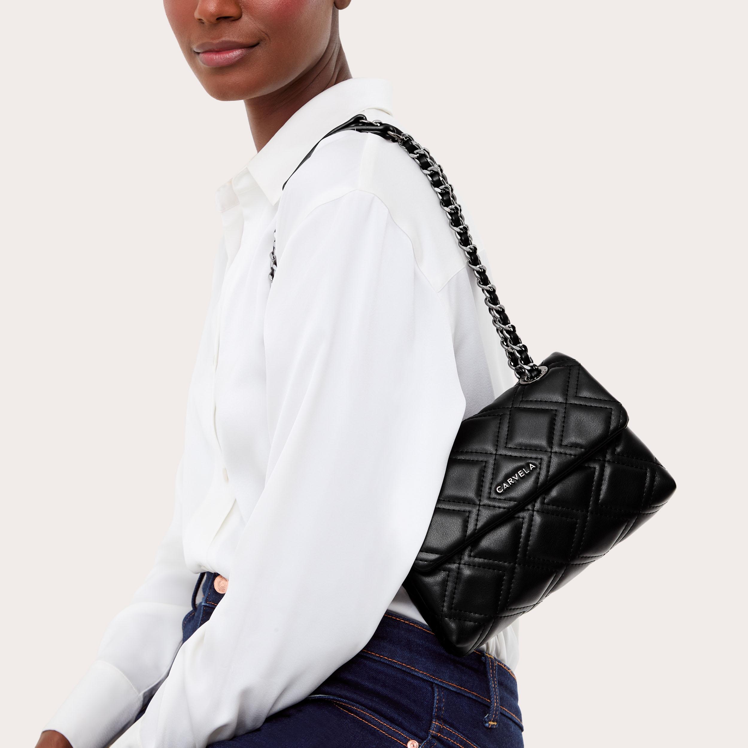 ROSA CHAIN SHOULDER Black Shoulder Bag by CARVELA